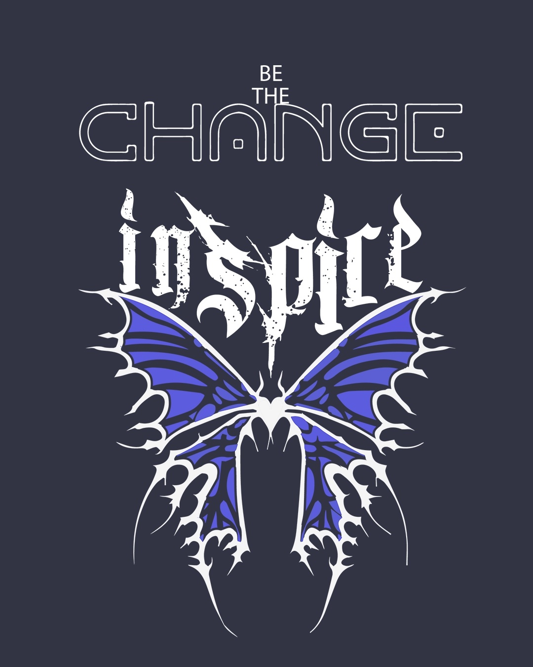 Buy Men's Blue Inspire Graphic Printed Oversized T-shirt Online at Bewakoof