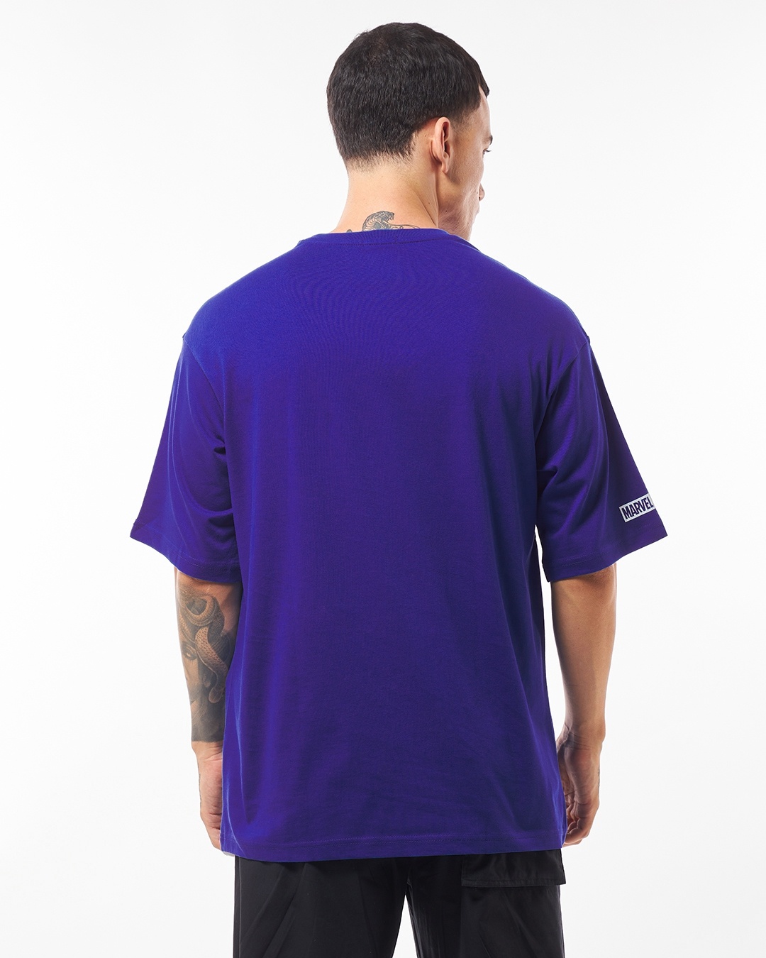 Buy Men's Blue Logan Graphic Printed Oversized T-shirt Online at Bewakoof