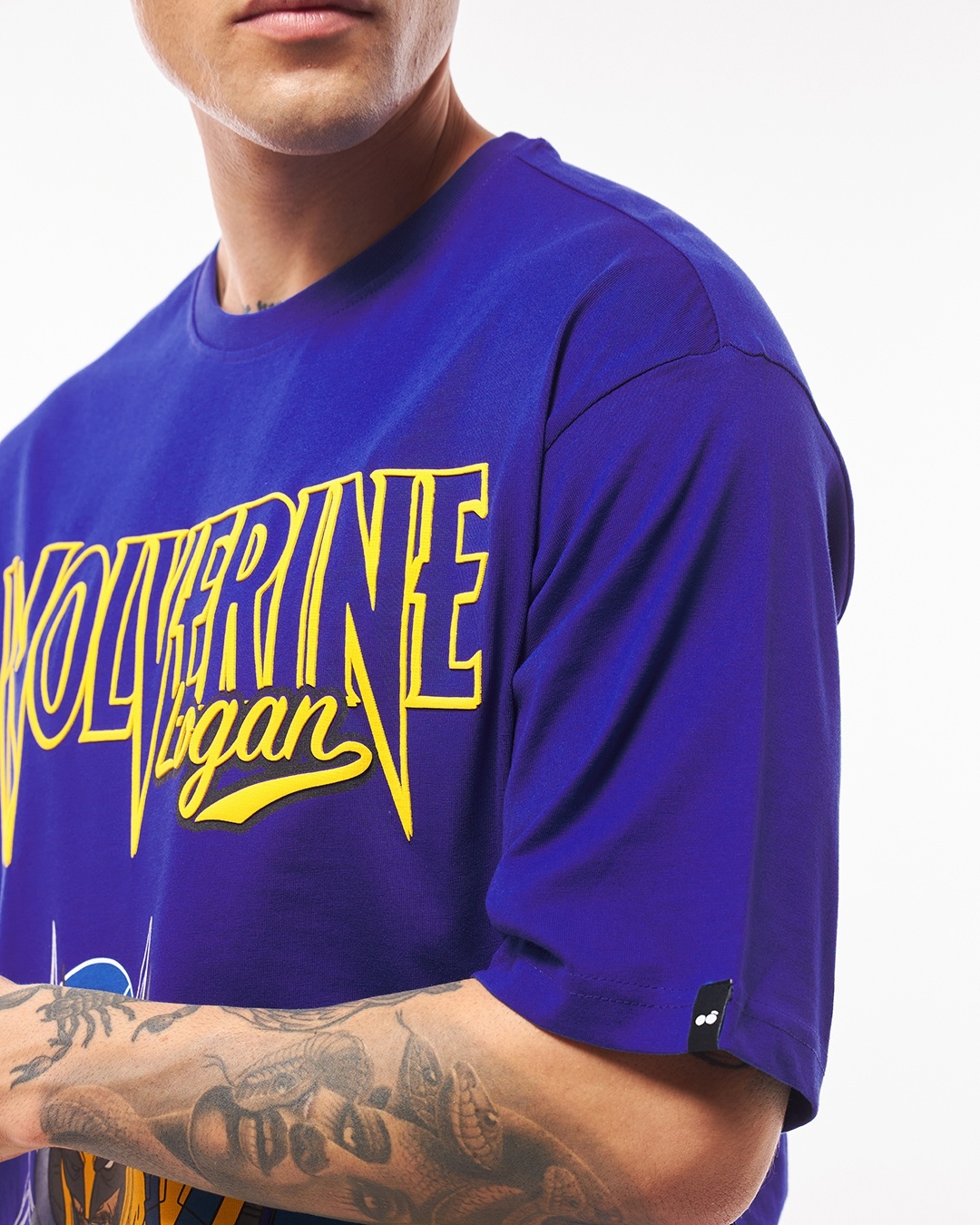 Buy Men's Blue Logan Graphic Printed Oversized T-shirt Online at Bewakoof