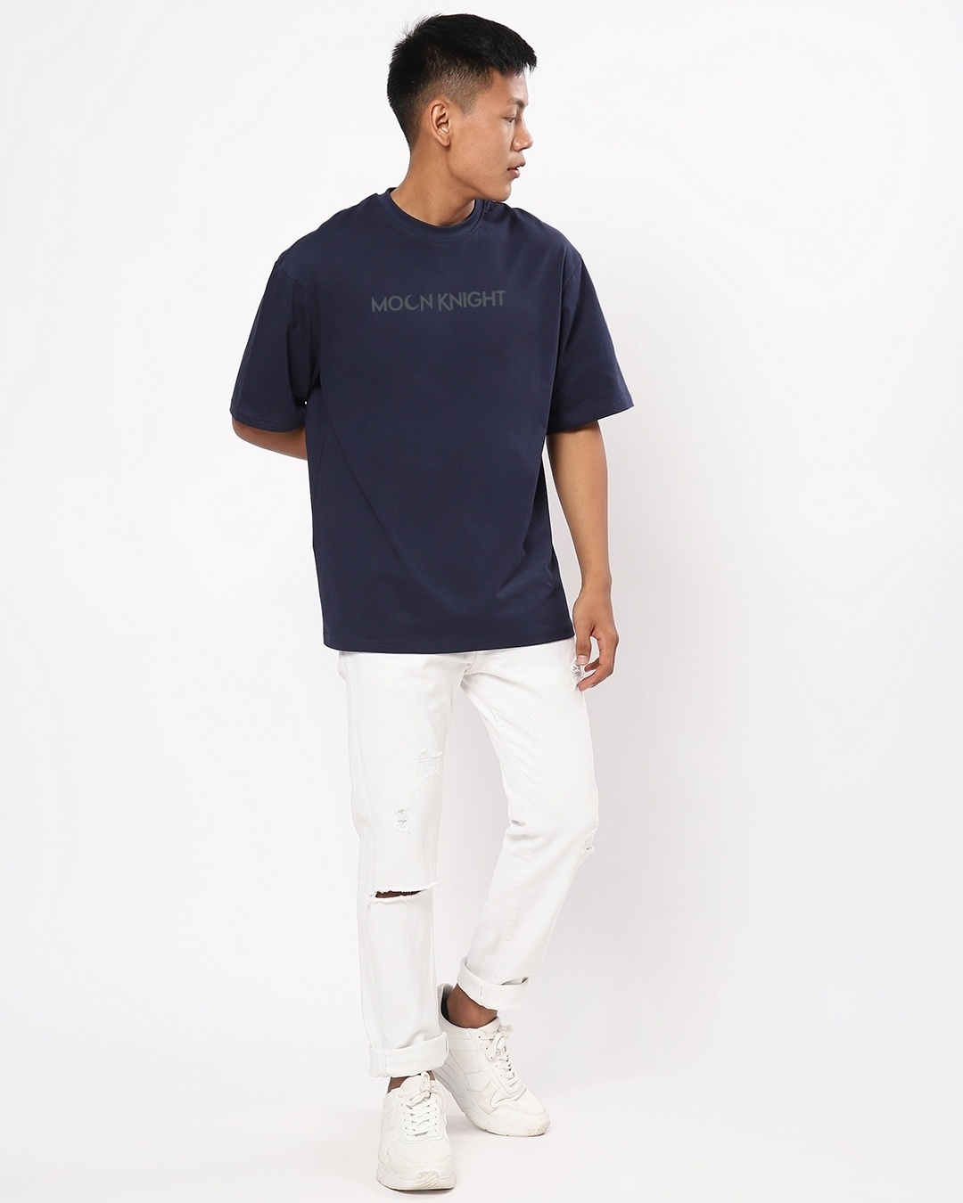 Buy Men's Blue Moon Knight Graphic Printed Oversized T-shirt Online at ...