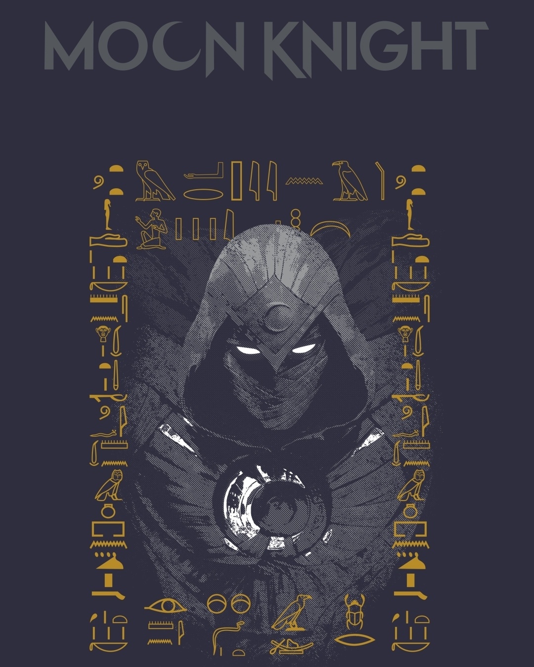 Buy Men's Blue Moon Knight Graphic Printed Oversized T-shirt Online at ...