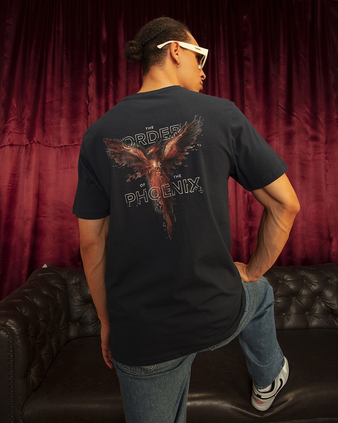 Buy Men's Blue Order of the Phoenix Graphic Printed T-shirt Online at ...