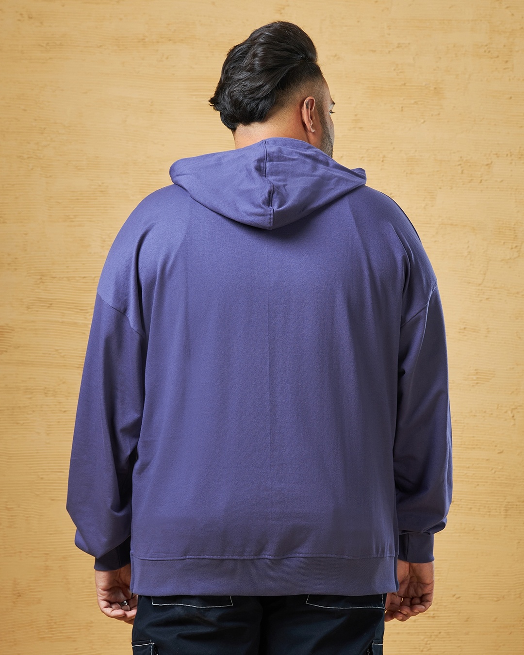 Buy Men's Skipper Blue Oversized Plus Size Hoodies Online at Bewakoof