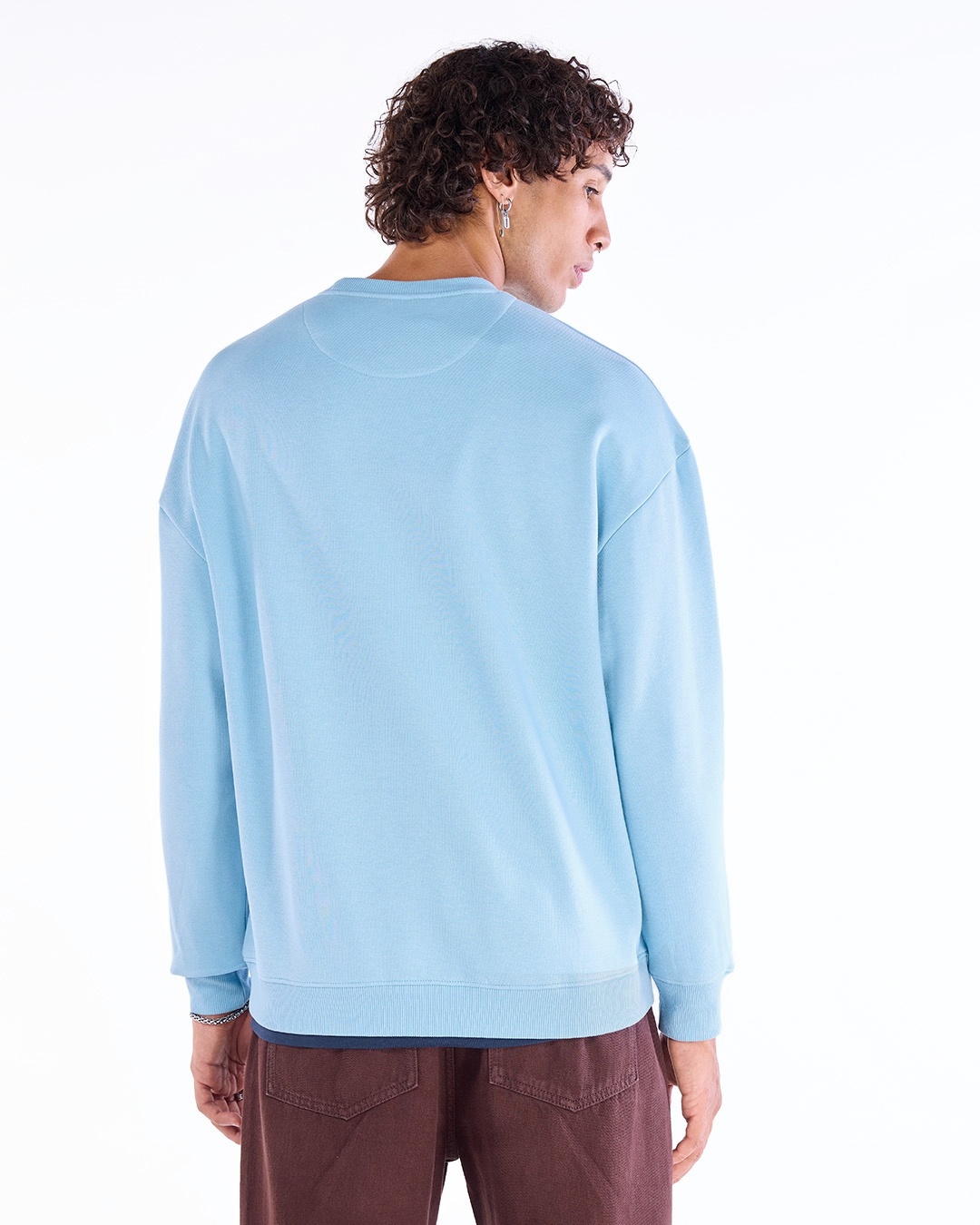 Buy Men's Blue Oversized Sweatshirt Online at Bewakoof