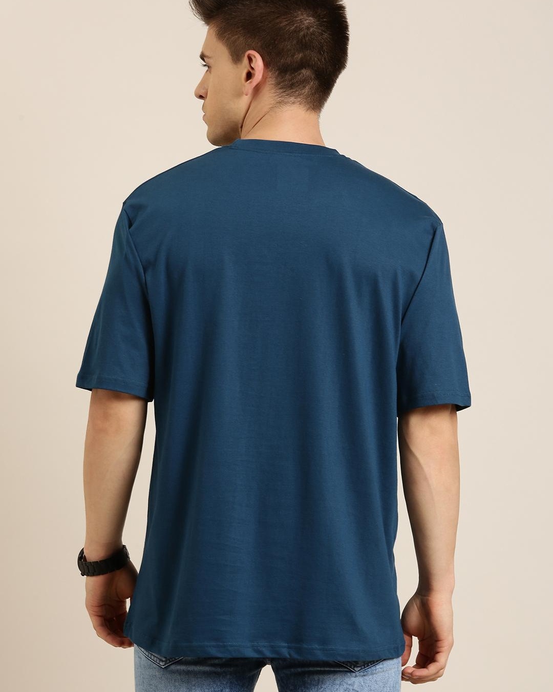 Buy Men s Blue Oversized T shirt For Men Blue Online At Bewakoof