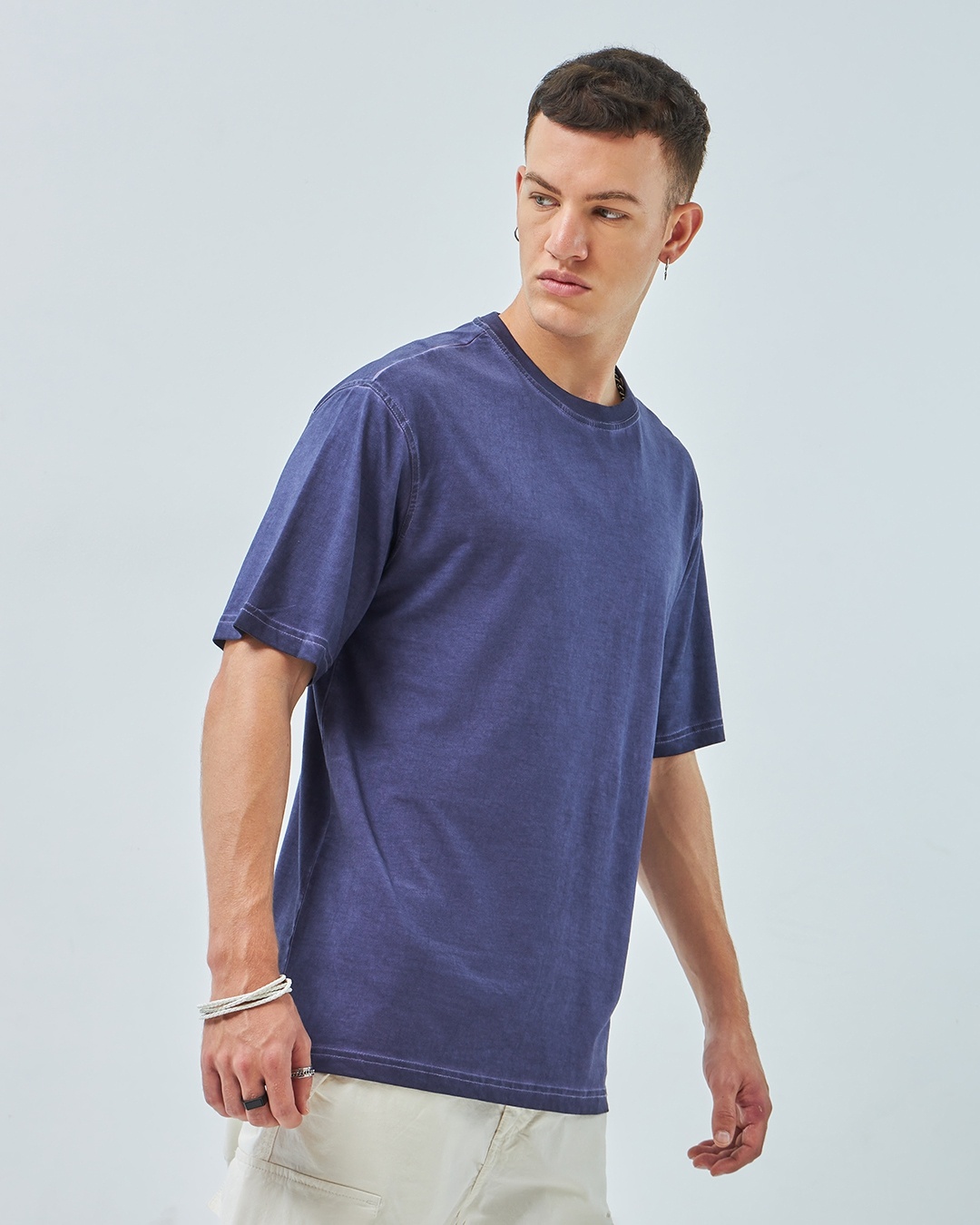 Buy Men's Blue Oversized T-shirt Online at Bewakoof