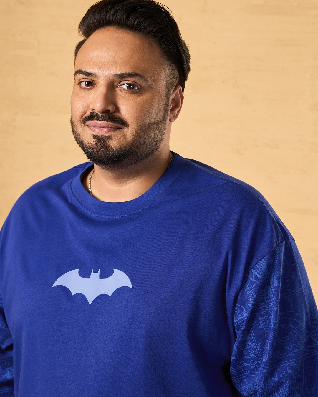 Buy Men's Blue Batman Graphic Printed Oversized Plus Size T-shirt ...