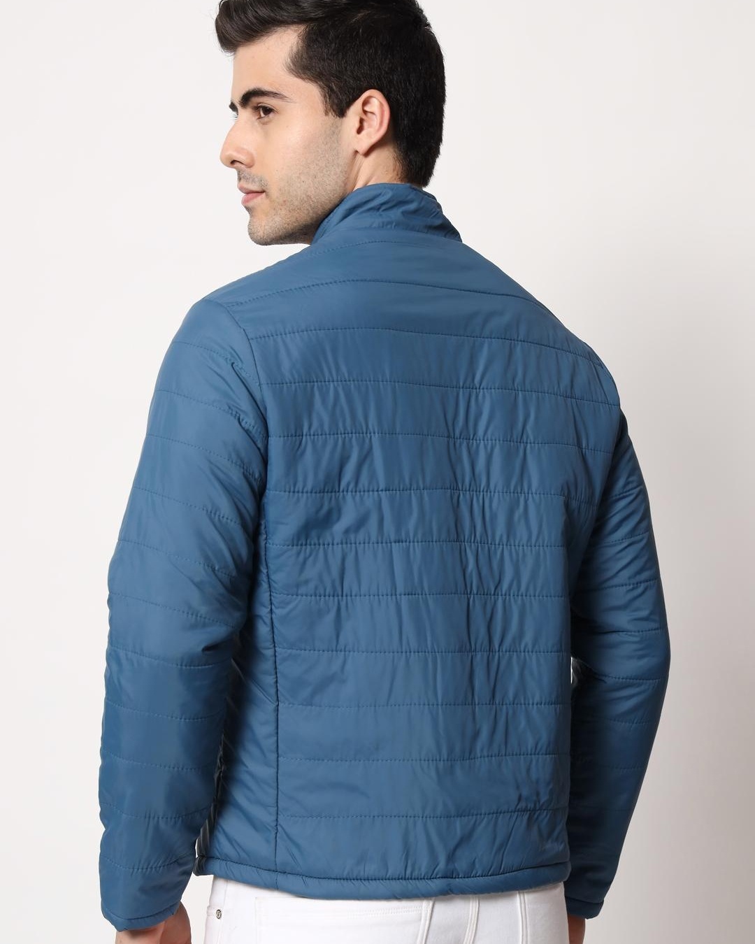 Buy Men's Blue Puffer Jacket for Men Blue Online at Bewakoof