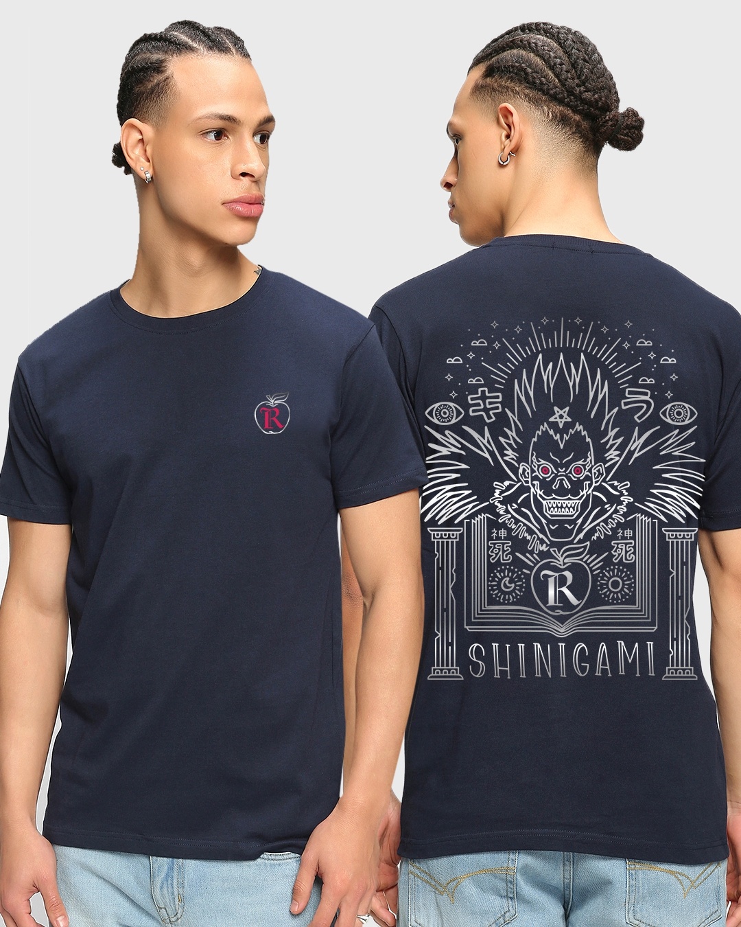 Buy Men's Blue Shinigami Graphic Printed T-shirt Online at Bewakoof