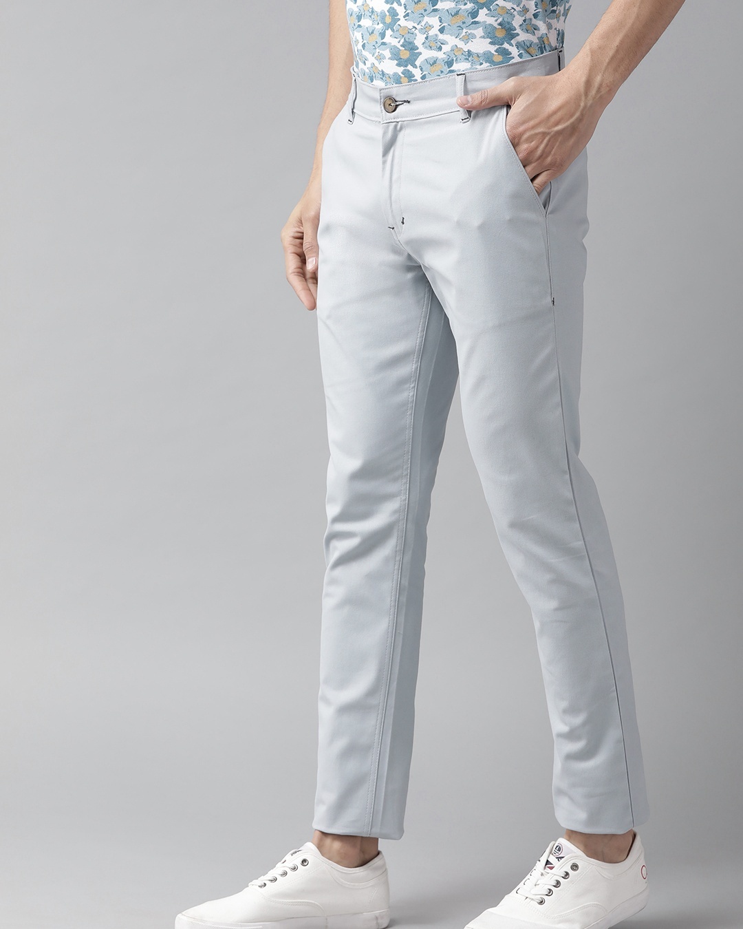 Buy Men's Blue Slim Fit Chinos for Men Blue Online at Bewakoof