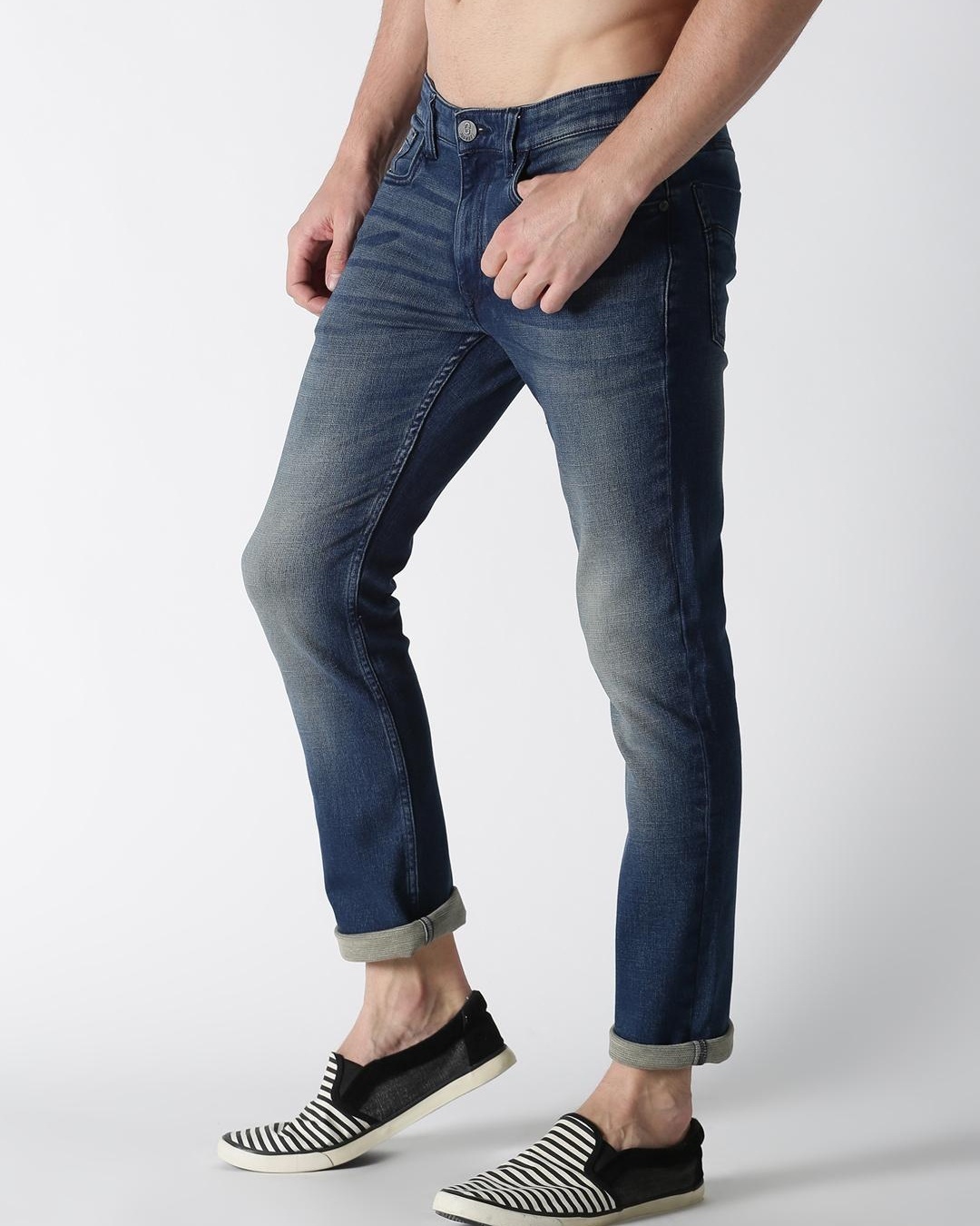 Buy Men's Blue Slim Fit Jeans for Men Blue Online at Bewakoof Buy Men's Blue Slim Fit Jeans for Men Blue Online at Bewakoof