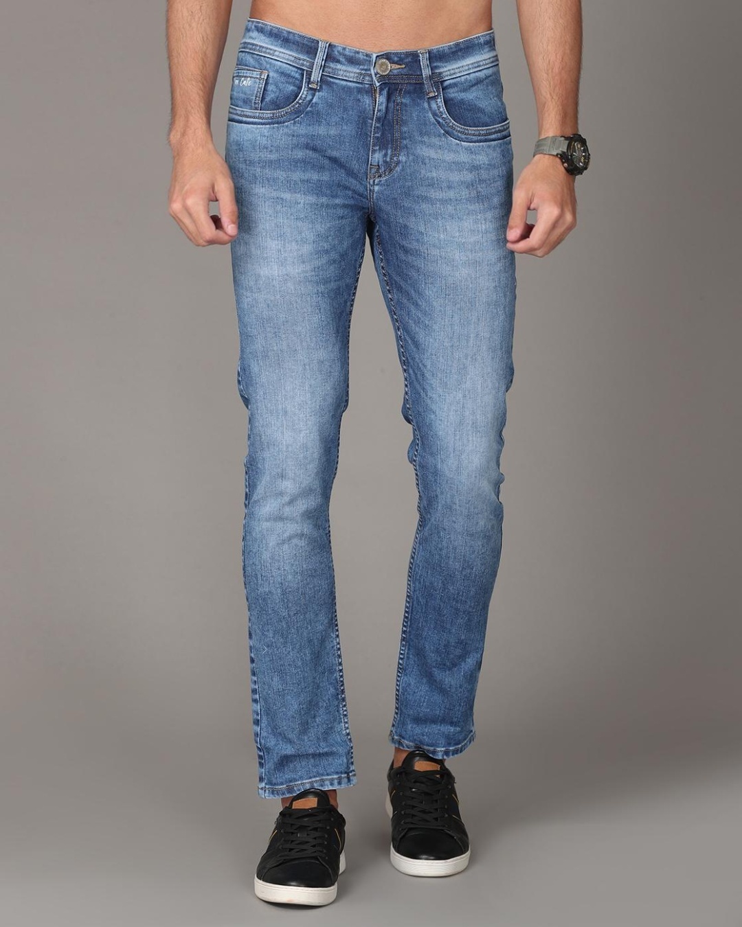 Buy Men's Blue Slim Fit Jeans for Men Blue Online at Bewakoof