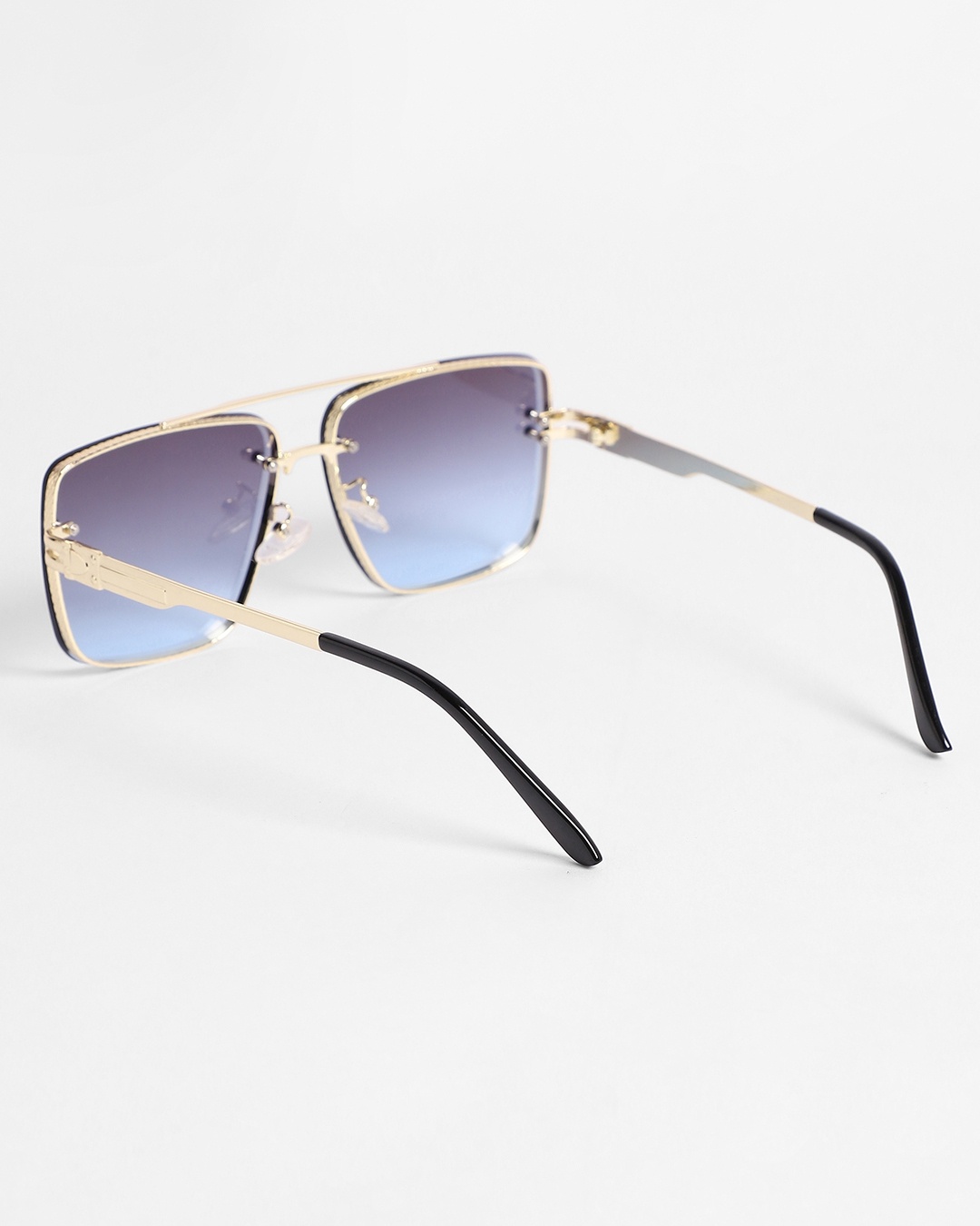 Buy Men's Blue Square Polarised Lens Sunglasses Online in India at Bewakoof