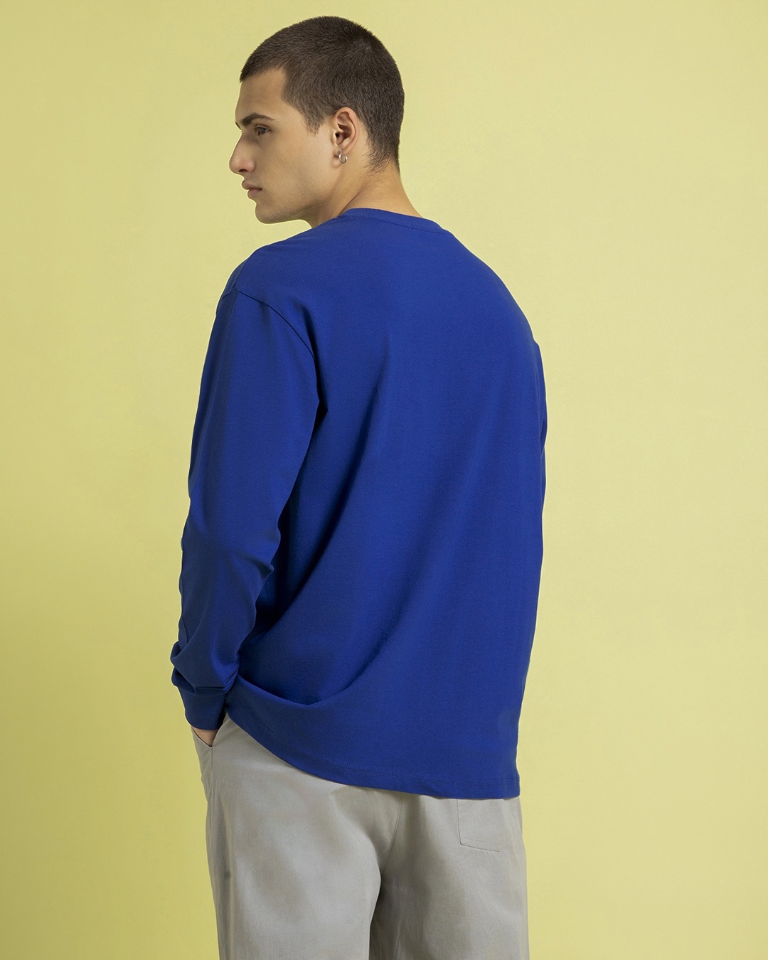 Buy Men's Blue Stark Graphic Printed Oversized T-shirt Online at Bewakoof