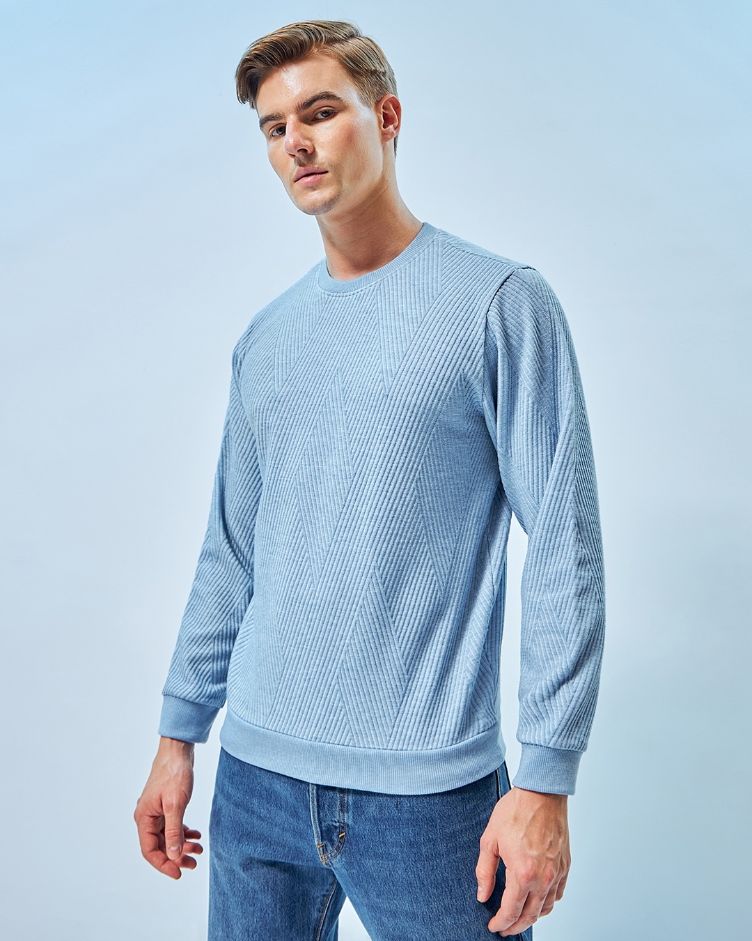 Buy Men's Blue Sweatshirt Online at Bewakoof