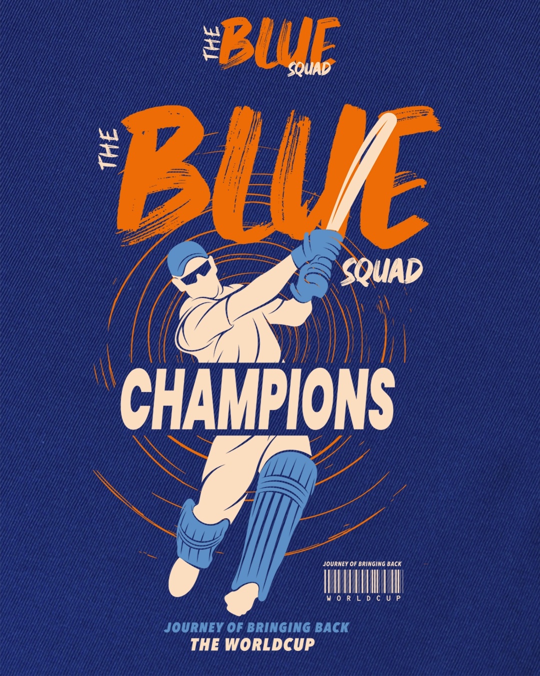 Buy Men's The Blue Squad Graphic Printed Oversized T-shirt Online at ...