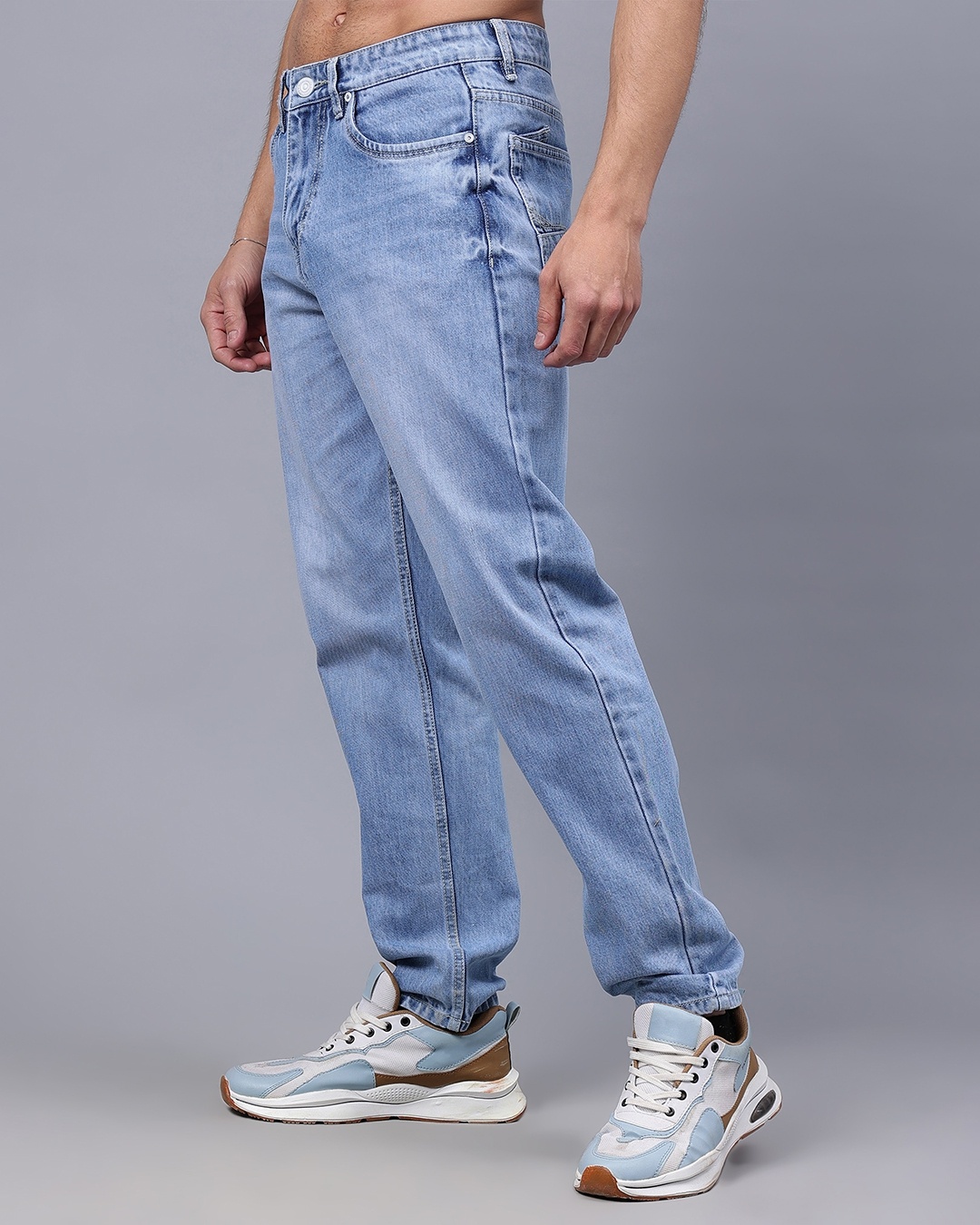 Buy Men's Blue Washed Jeans Online at Bewakoof