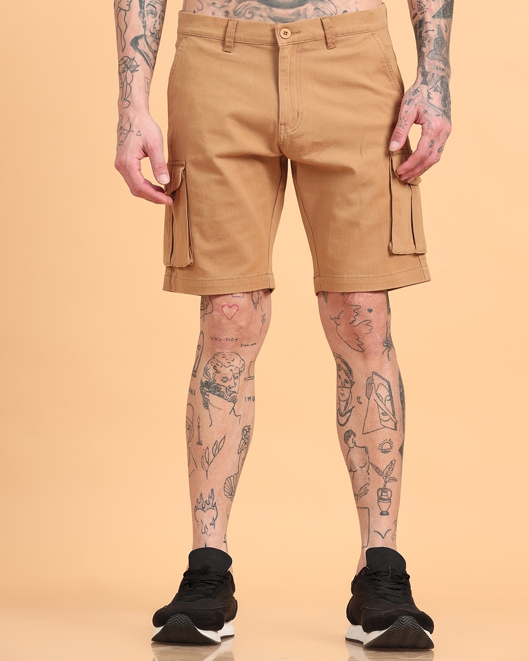 Buy Men's Brown Cargo Shorts Online at Bewakoof
