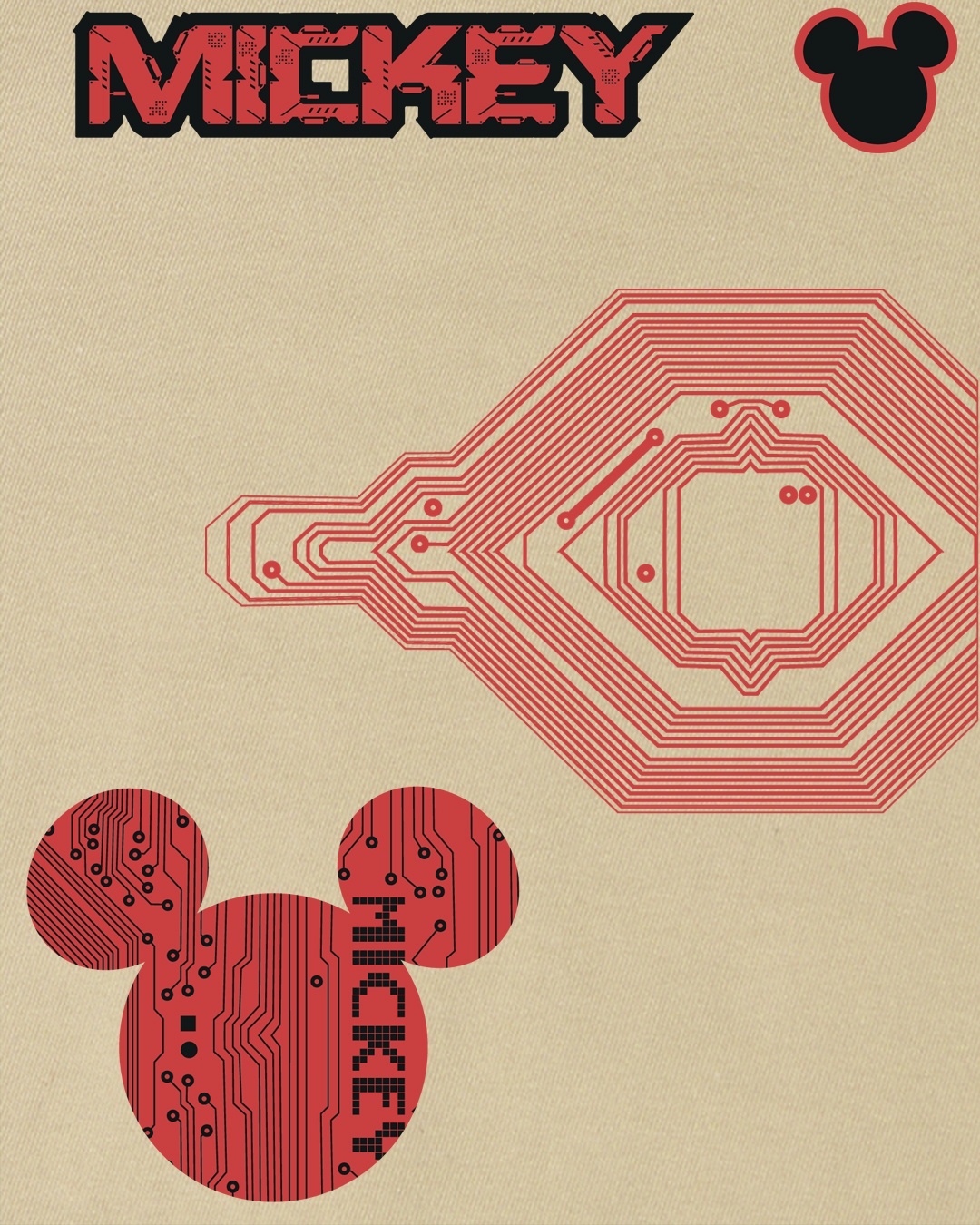 Buy Men's Brown Cyber Mickey Graphic Printed Oversized T-shirt Online ...