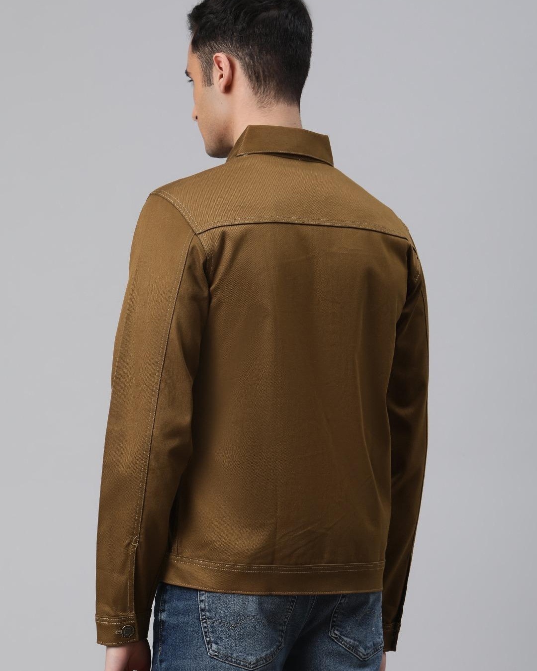 Buy Men's Brown Denim Jacket for Men Brown Online at Bewakoof