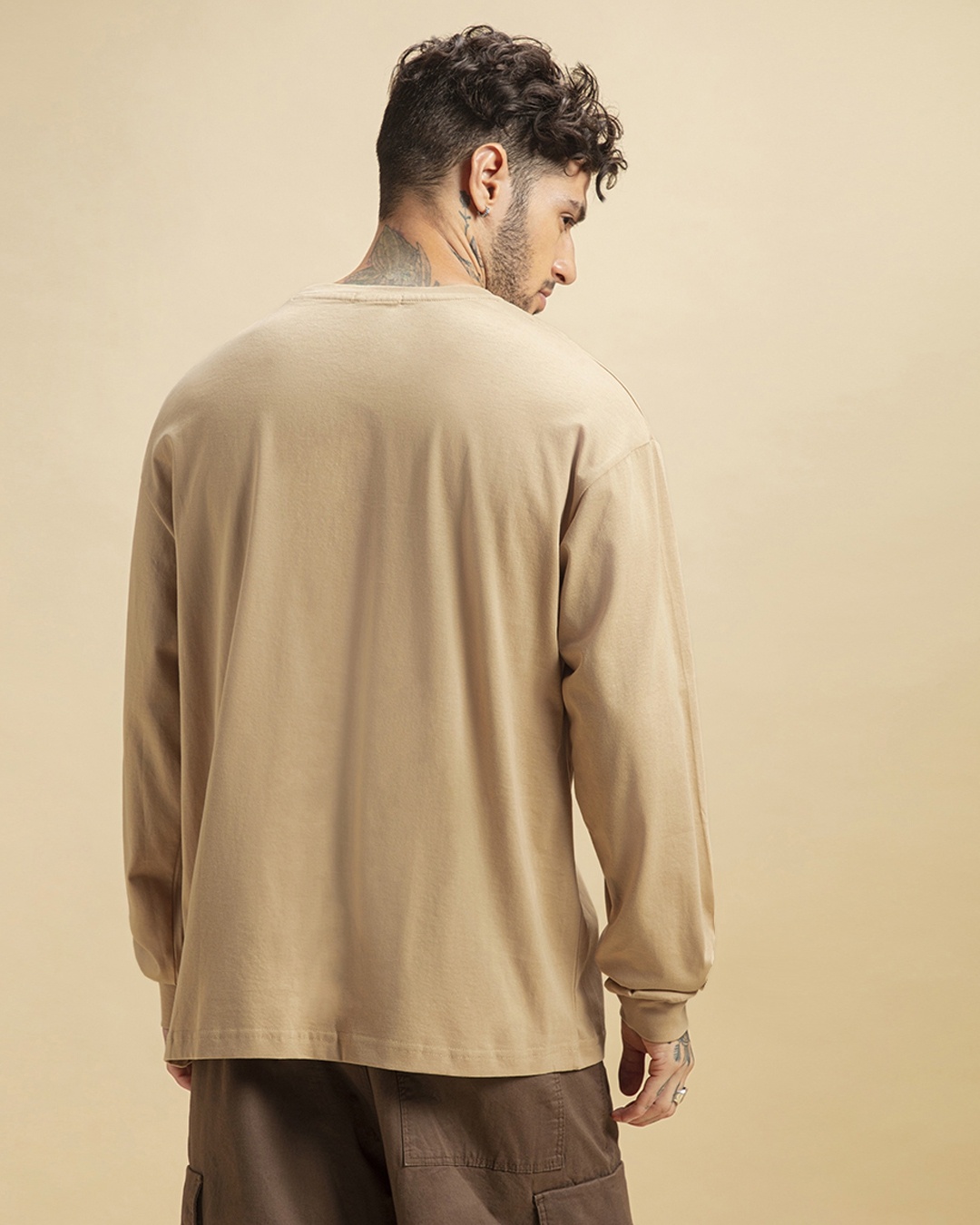 Buy Men's Brown Oversized T-shirt Online at Bewakoof
