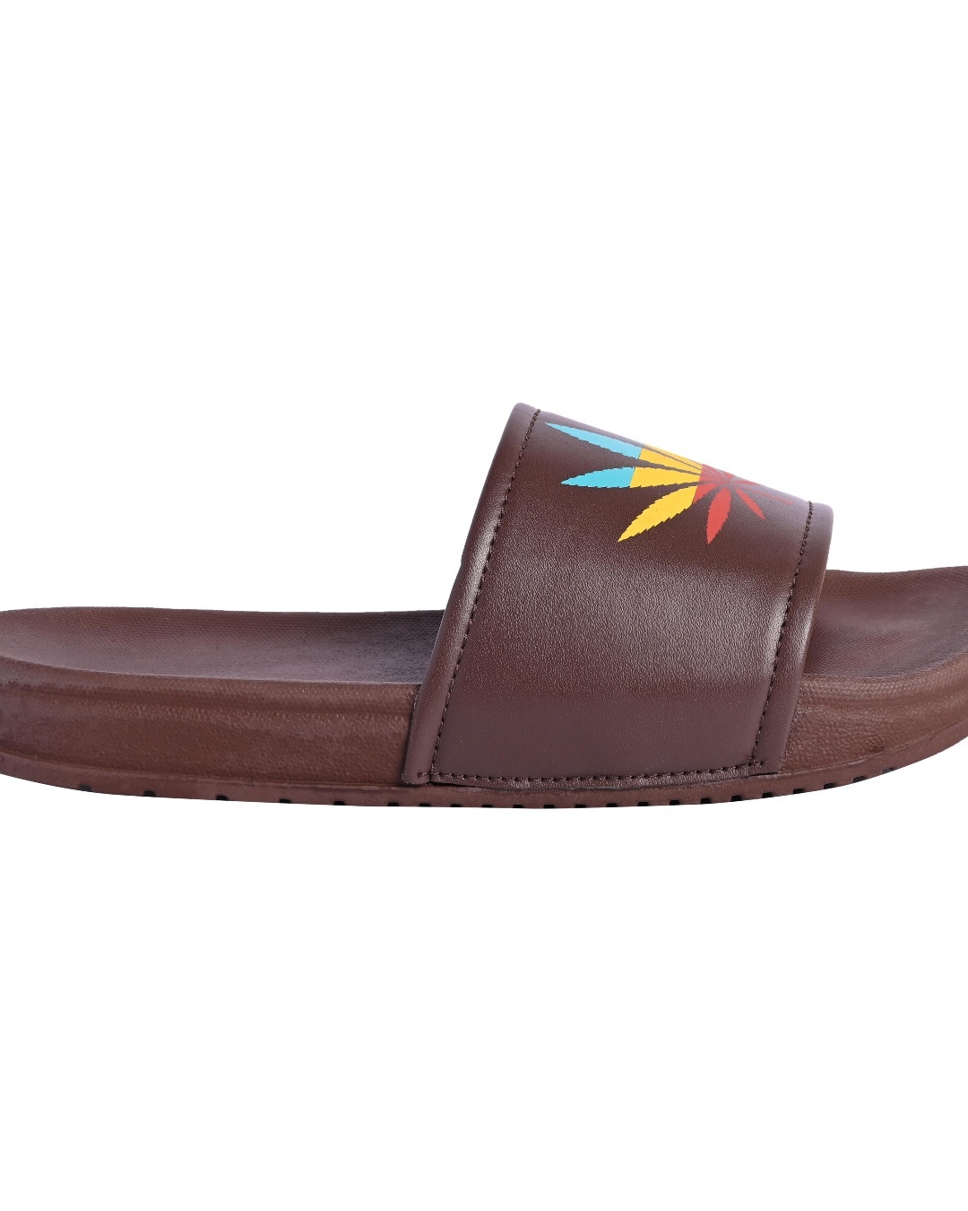 Buy Men's Brown Printed Sliders Online in India at Bewakoof