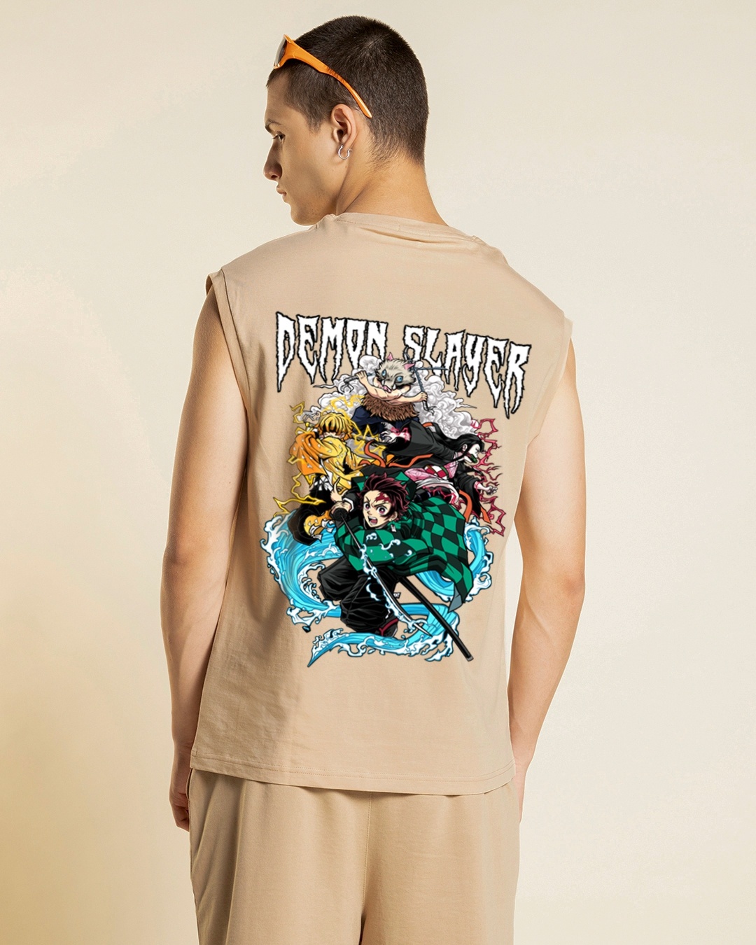 Buy Men's Brown Slayer Squad Graphic Printed Boxy Fit Vest Online at ...