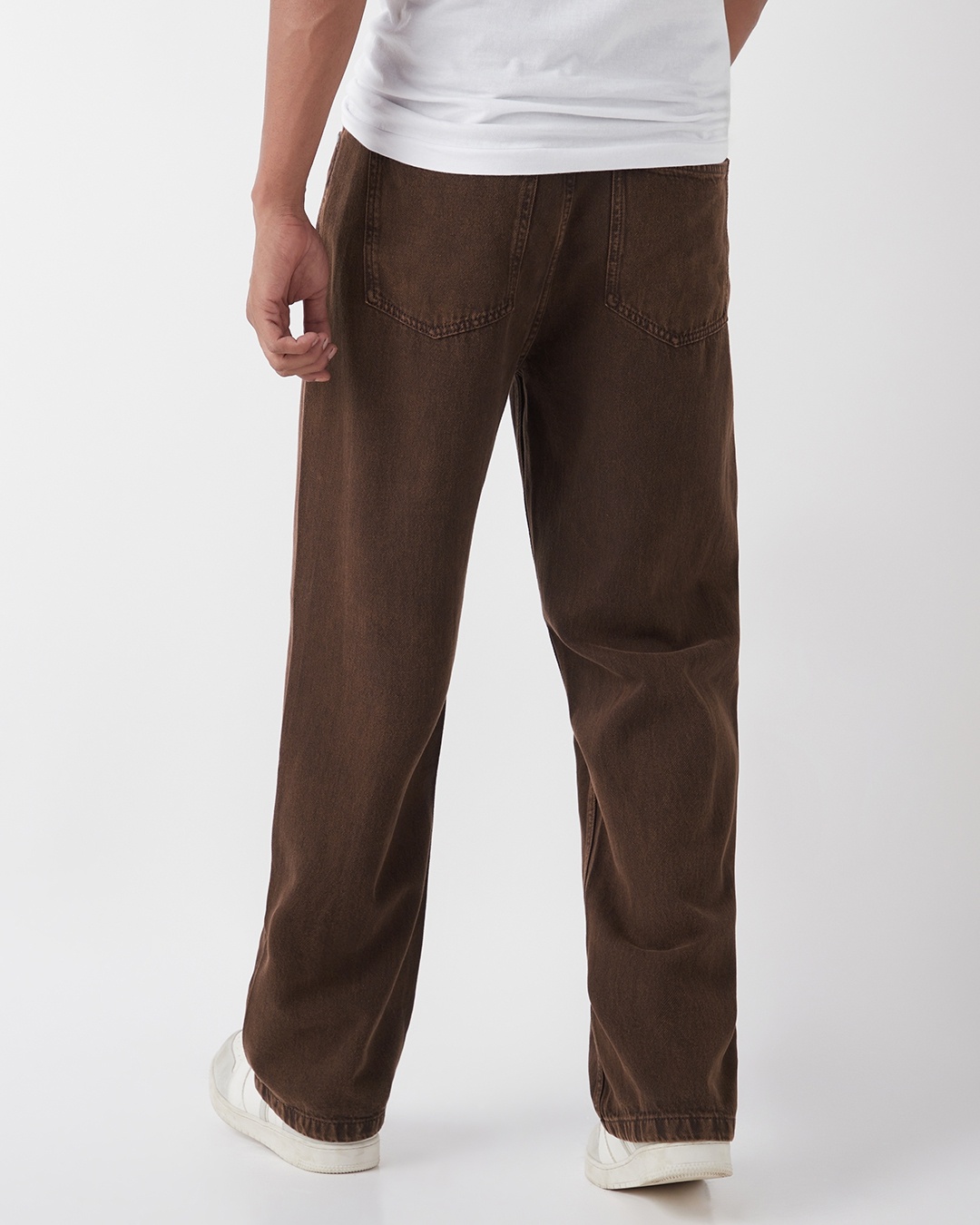 Buy Men's Brown Super Baggy Fit Acid Wash Mid-Rise Jeans Online at Bewakoof