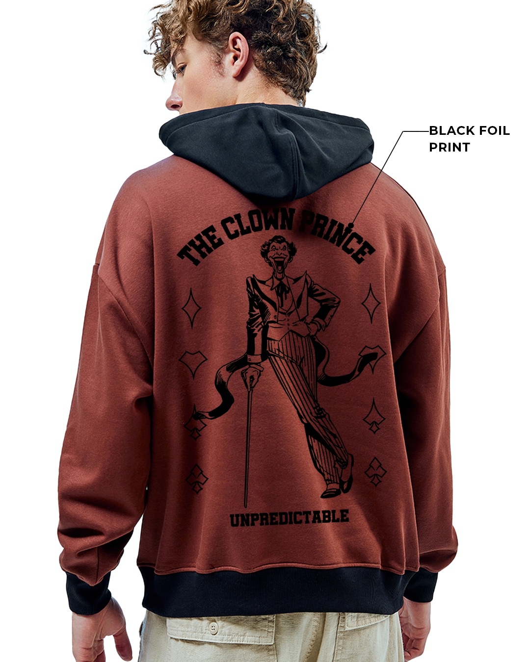 Buy Men's Brown Unpredictable Graphic Printed Oversized Hoodies Online ...
