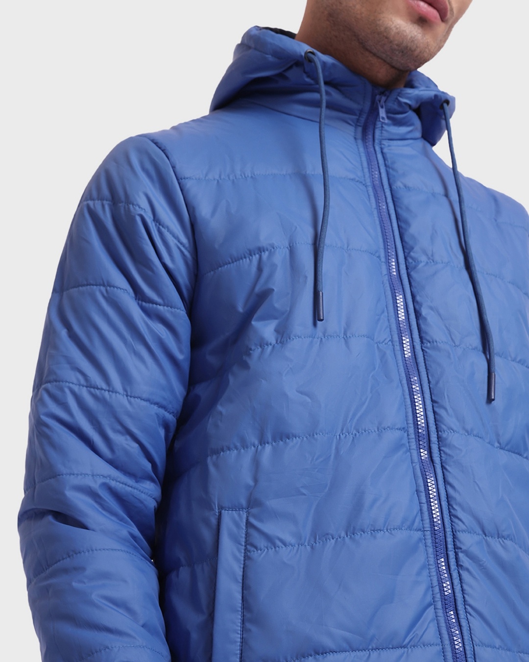 Buy Men's Cobalt Puffer Jacket Online at Bewakoof