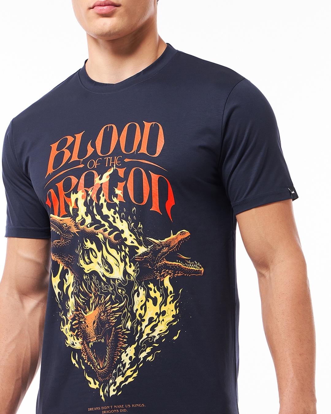 Buy Men's Dark Blue Blood Dragon Graphic Printed T-shirt Online at Bewakoof