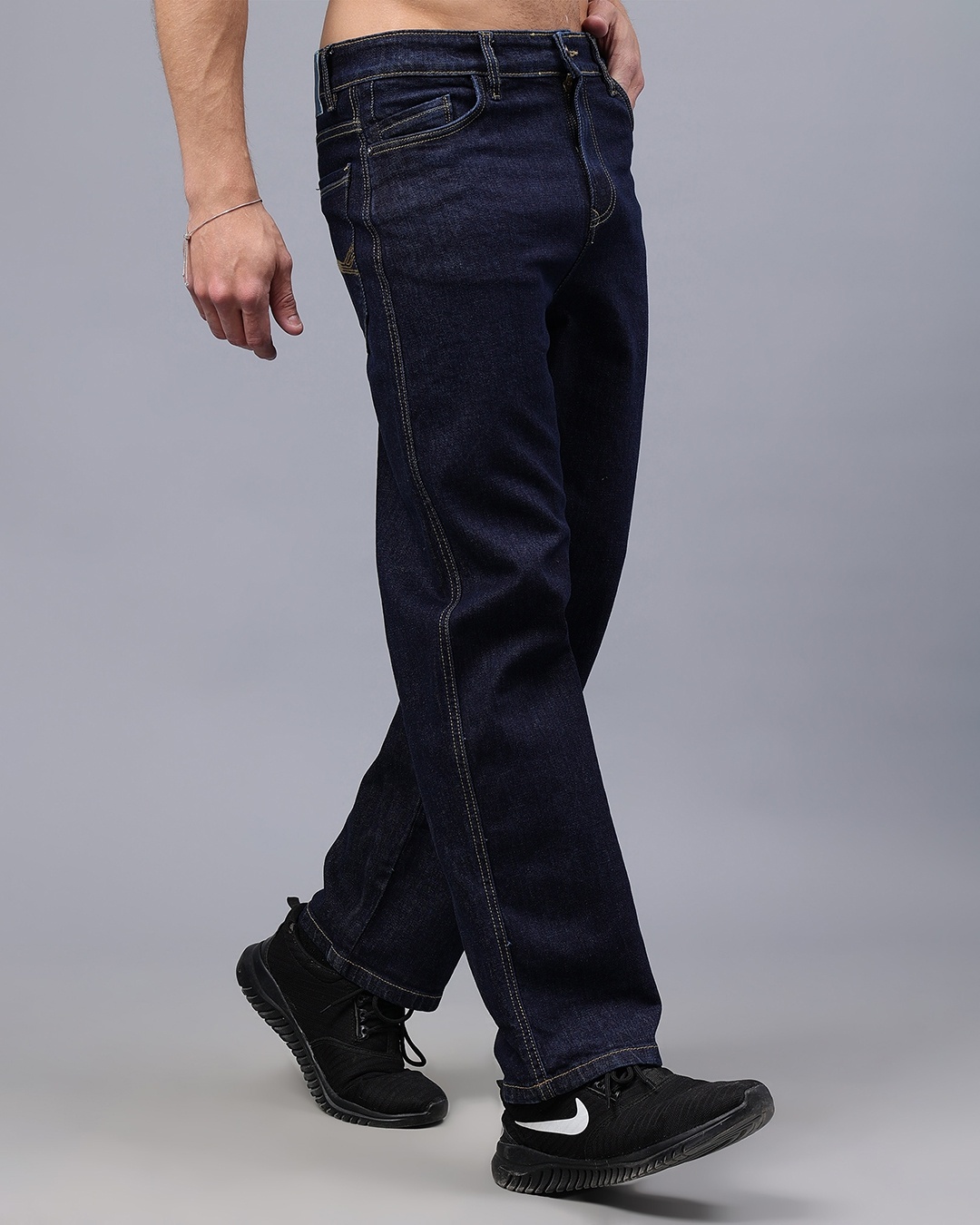 Buy Men's Dark Blue Carpenter Jeans Online at Bewakoof