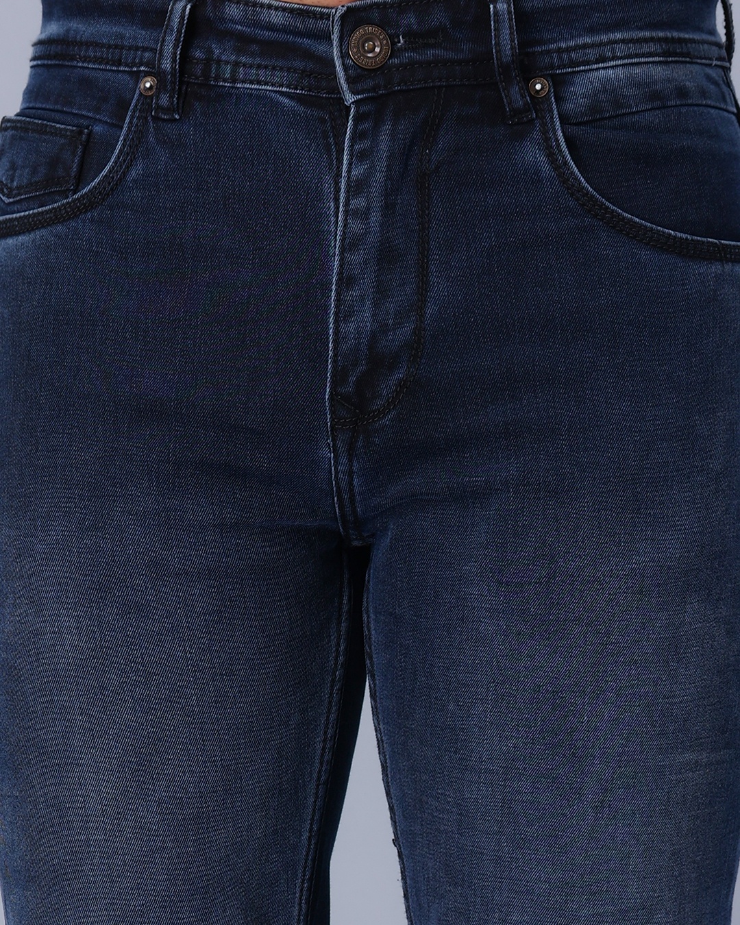 Buy Men's Dark Indigo Blue Washed Bootcut Jeans Online at Bewakoof