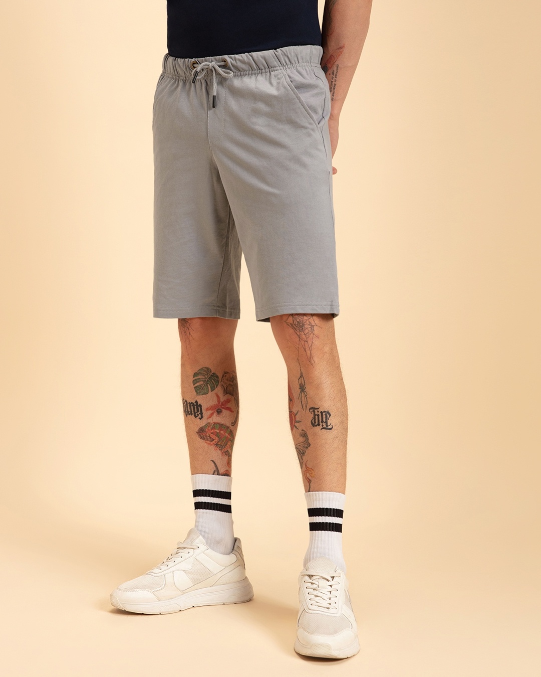 Buy Men's Grey Shorts Online at Bewakoof