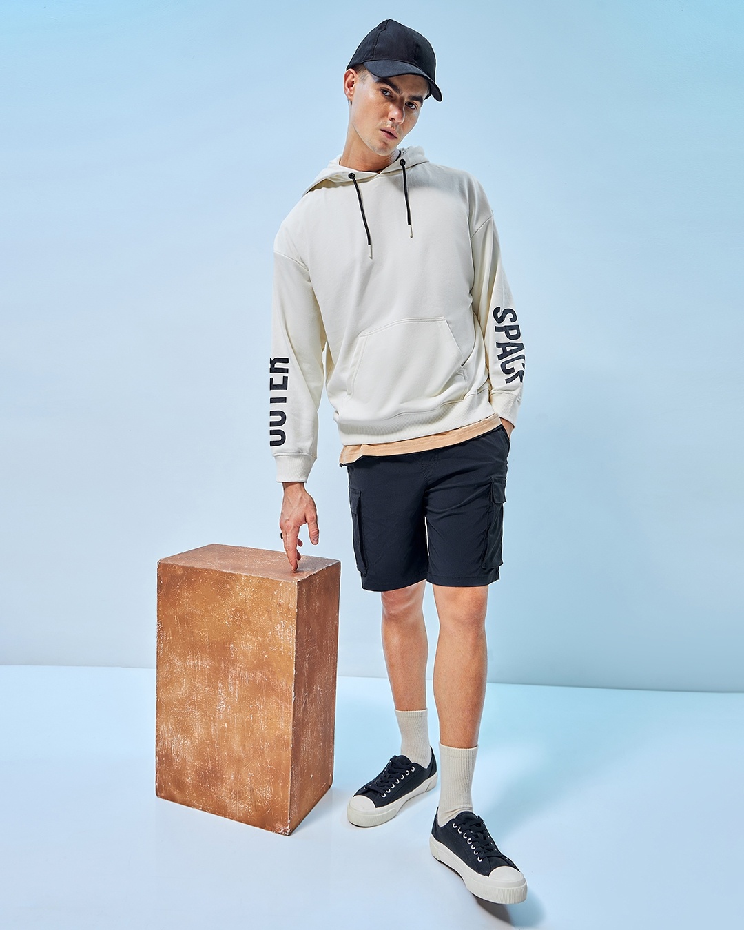 Buy Men's Gardenia ALF Outer Space Graphic Printed Oversized Hoodies ...