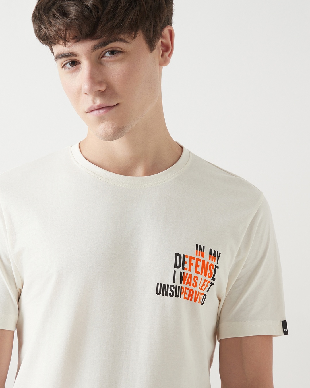 Buy Men's Gardenia Unsupervised Typography T-shirt Online at Bewakoof