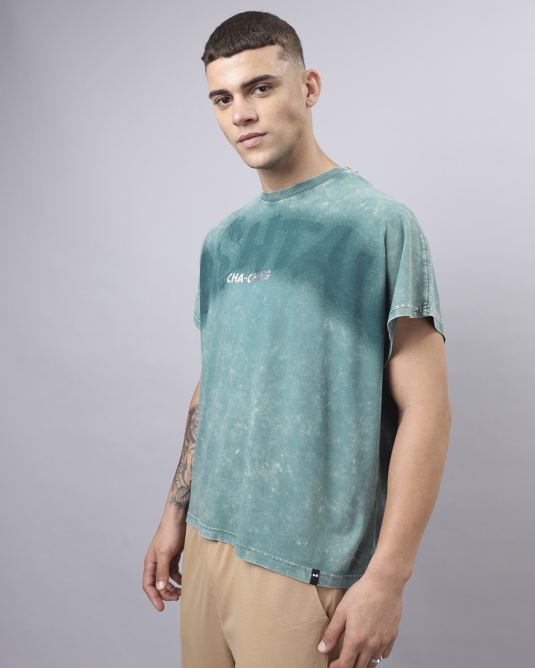 Buy Men's Green Cashtalk Graphic Printed Super Loose Fit Vest Online at ...