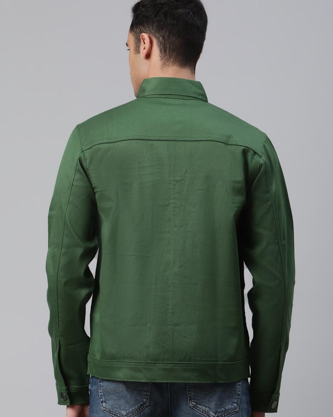 Buy Men's Green Denim Jacket for Men Green Online at Bewakoof