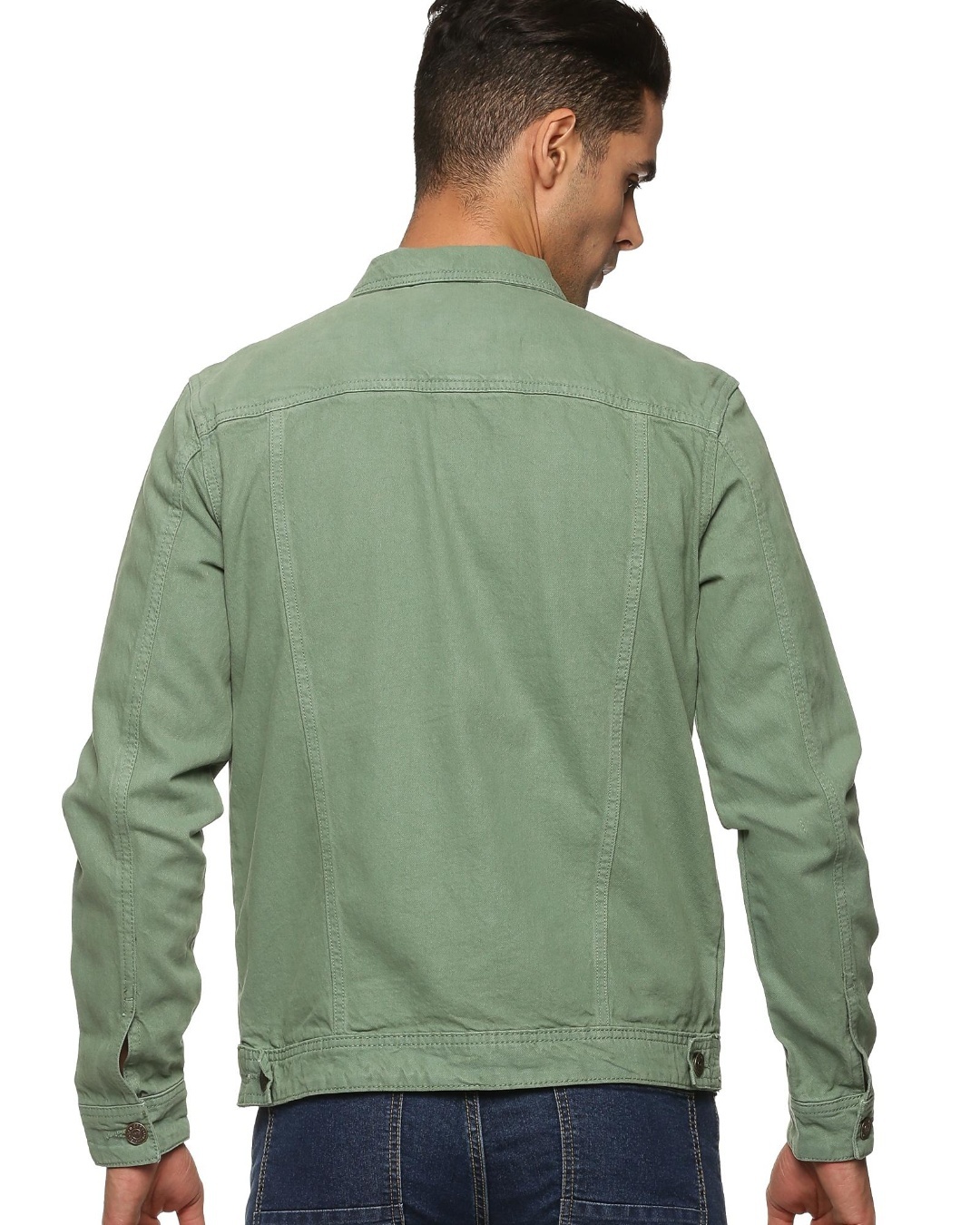 Buy Men's Green Denim Jacket Online at Bewakoof