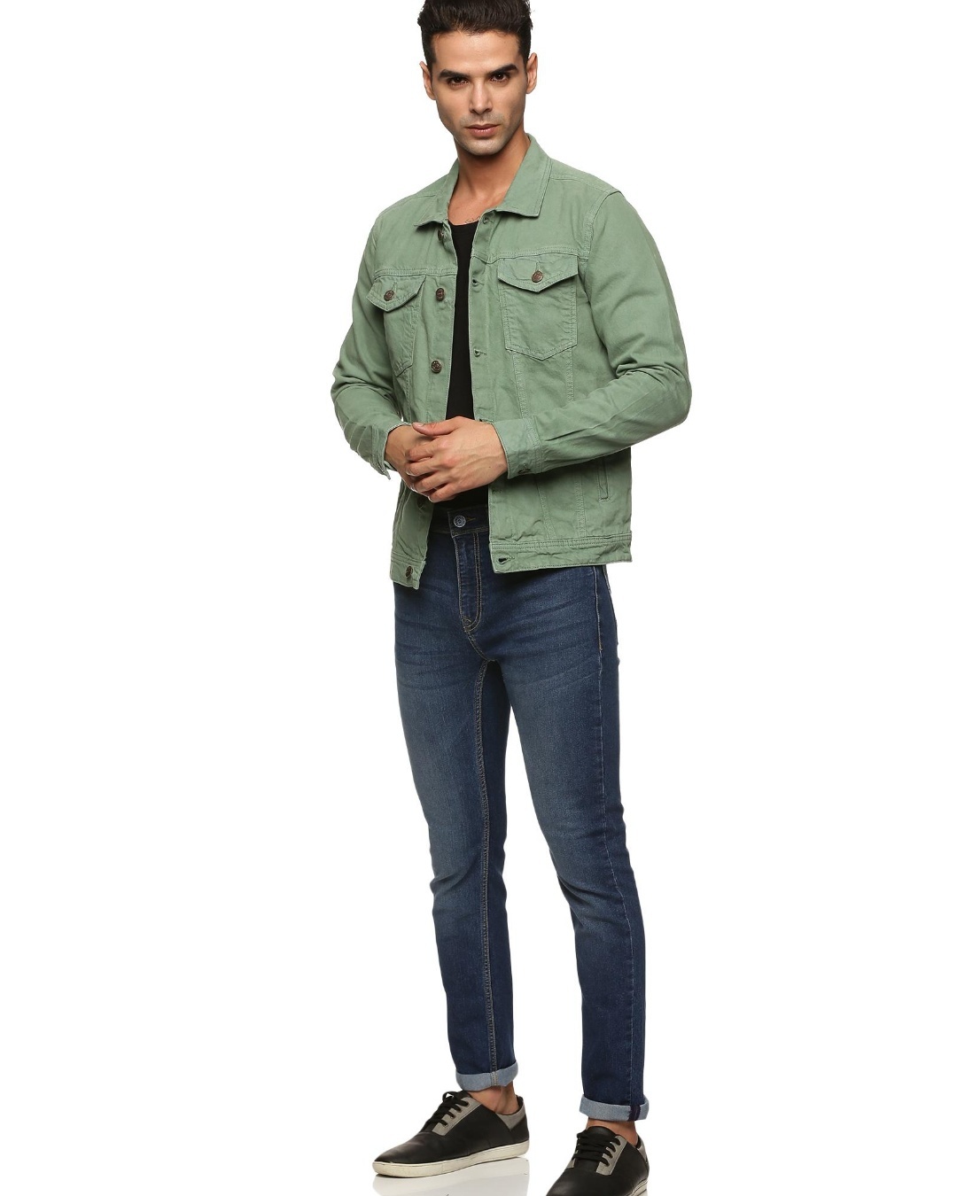 Buy Men's Green Denim Jacket for Men Green Online at Bewakoof