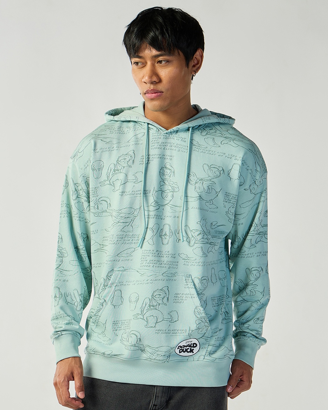 Buy Men's Green Donald Duck Graphic Printed Oversized Plus Size Hoodies ...