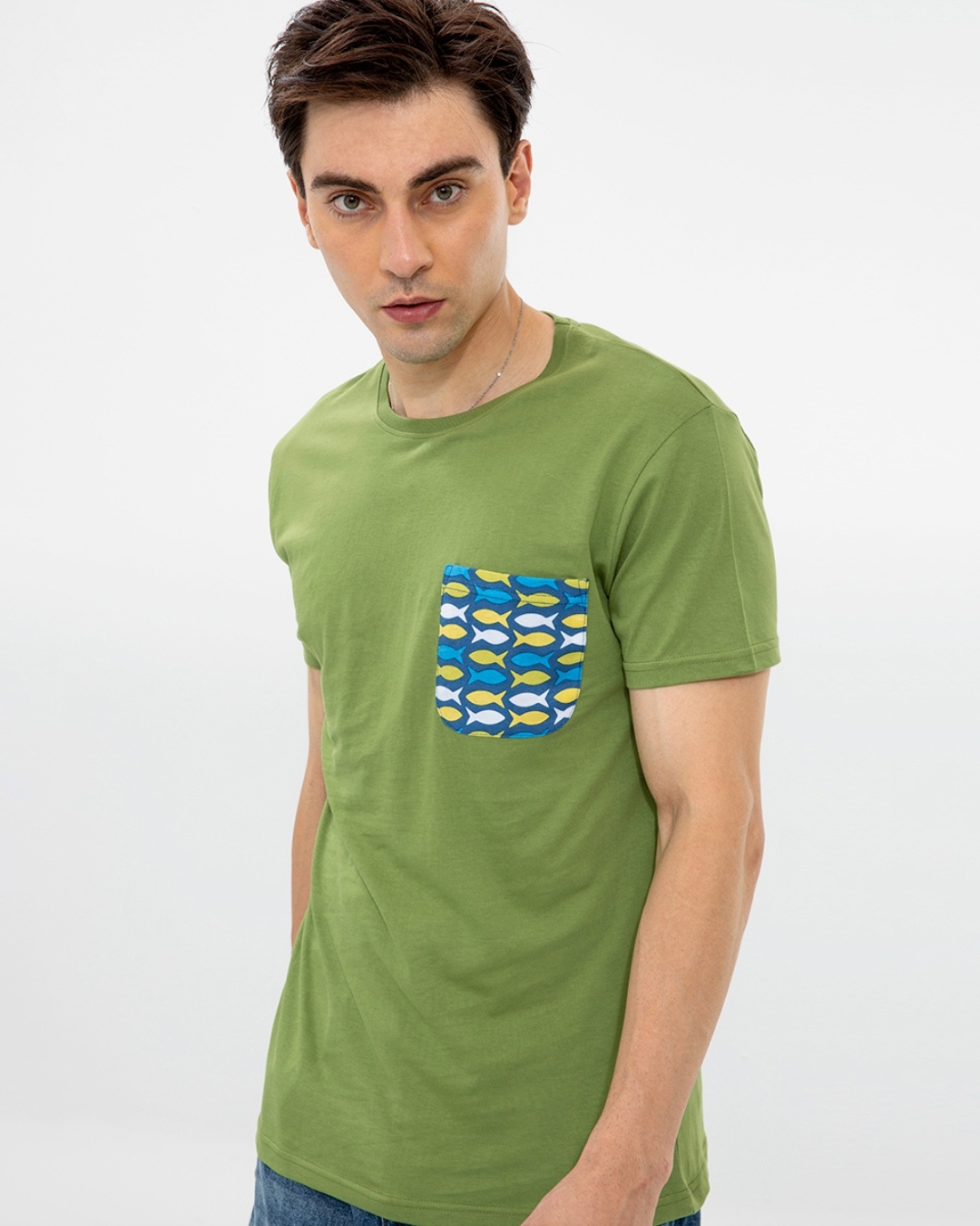 Buy Men's Green Fish Graphic Printed T-shirt Online at Bewakoof