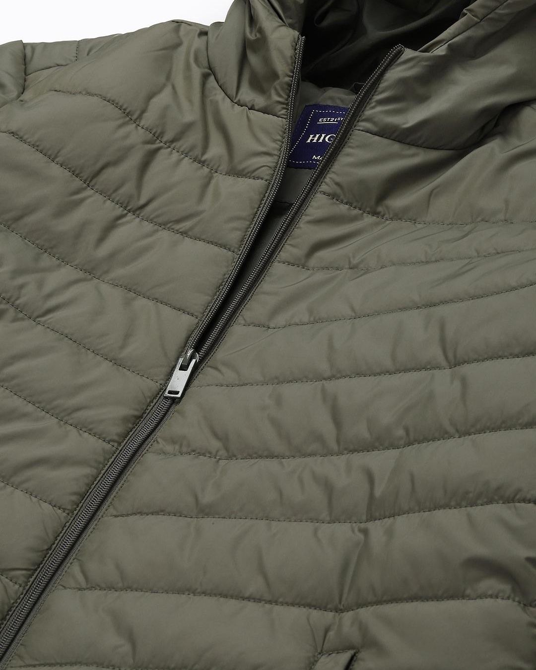 Buy Men's Green Puffer Hooded Jacket Online at Bewakoof