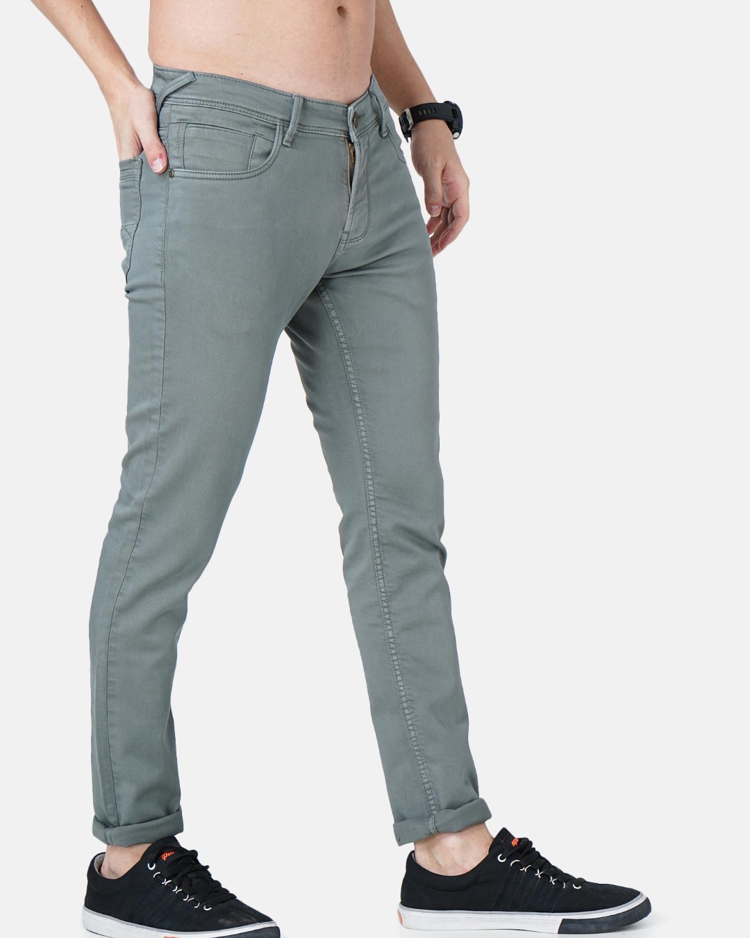Buy Men's Green Slim Fit Jeans Online at Bewakoof