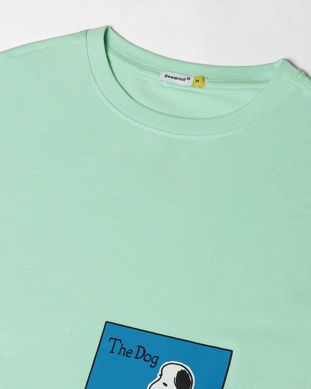 Buy Men's Green Snoopy Stripboard Graphic Printed Oversized T-shirt ...