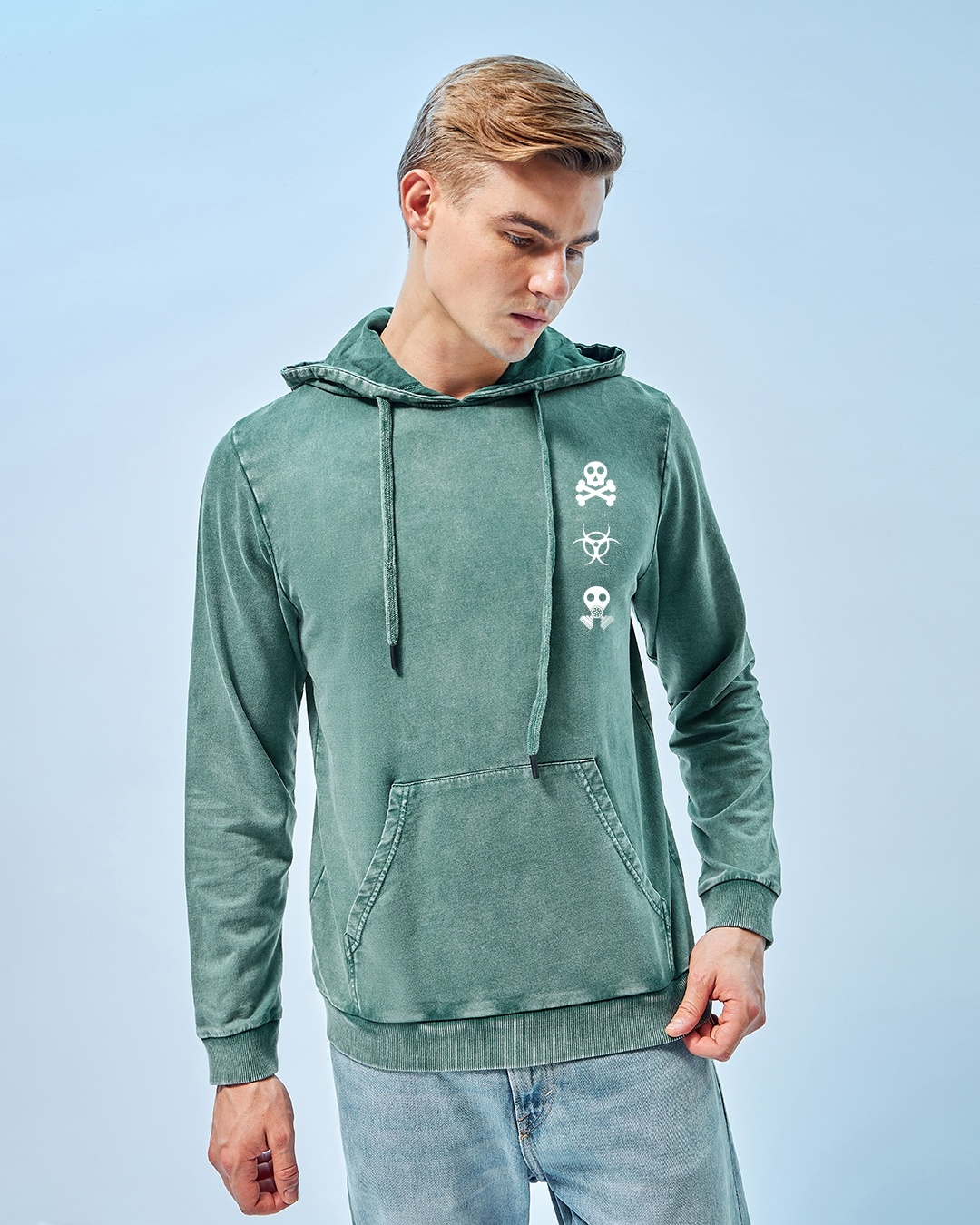 Buy Men's Green Toxic Graphic Printed Hoodies Online at Bewakoof