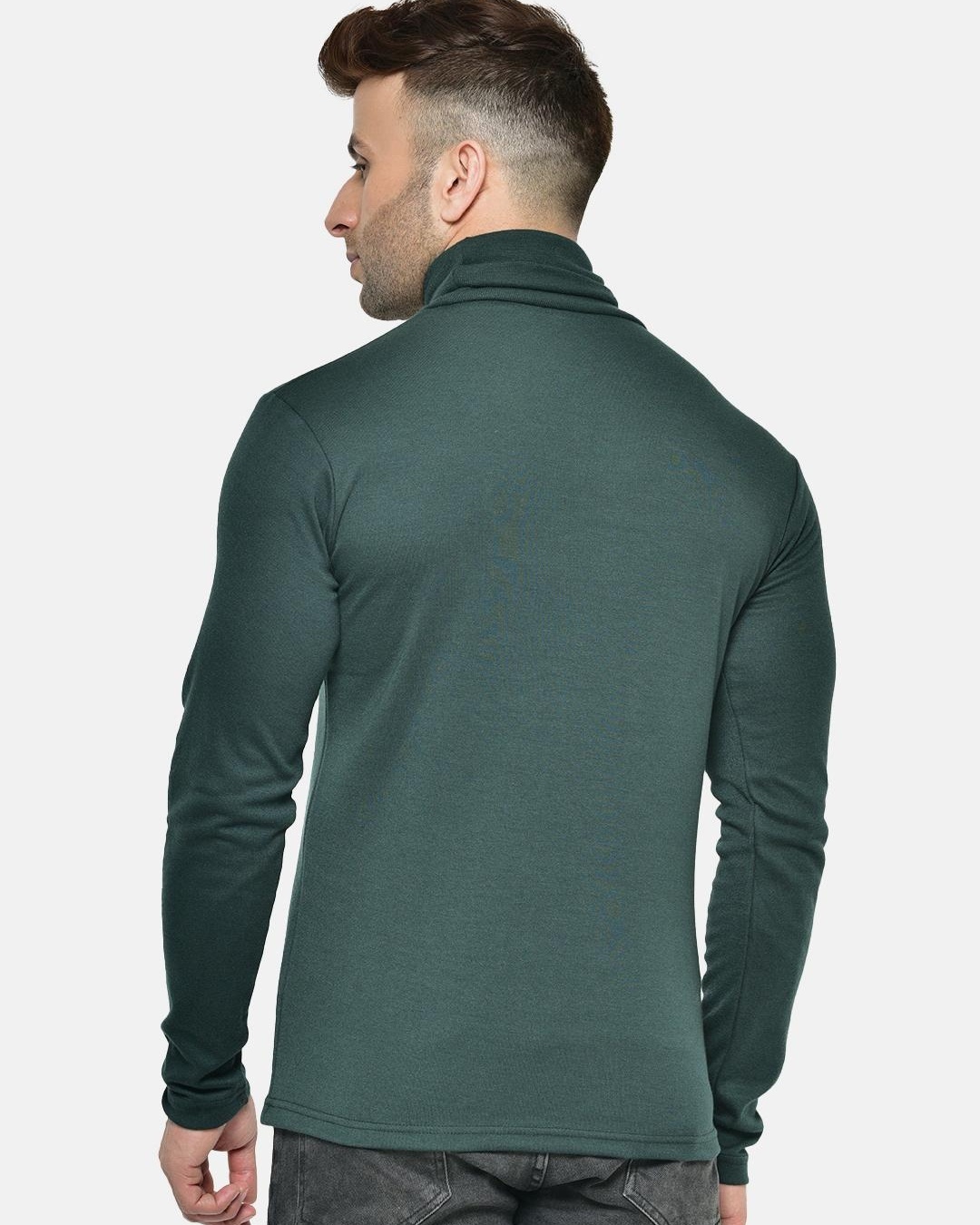 Buy Men's Green Turtle Neck T-shirt for Men Green Online at Bewakoof