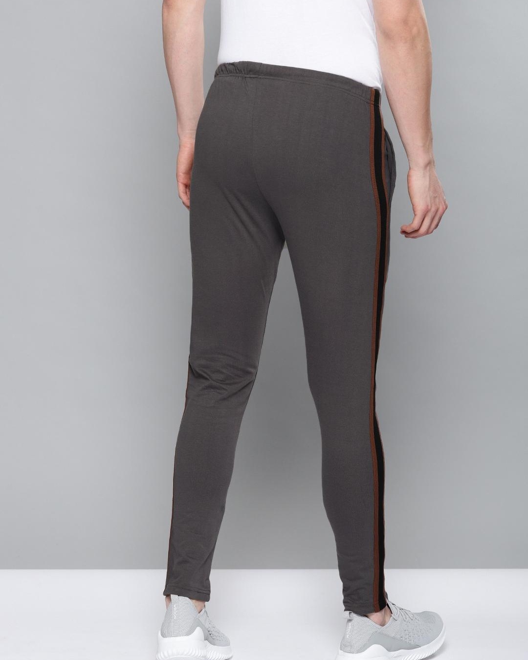Buy Men's Grey Color Block Track Pants for Men Grey Online at Bewakoof