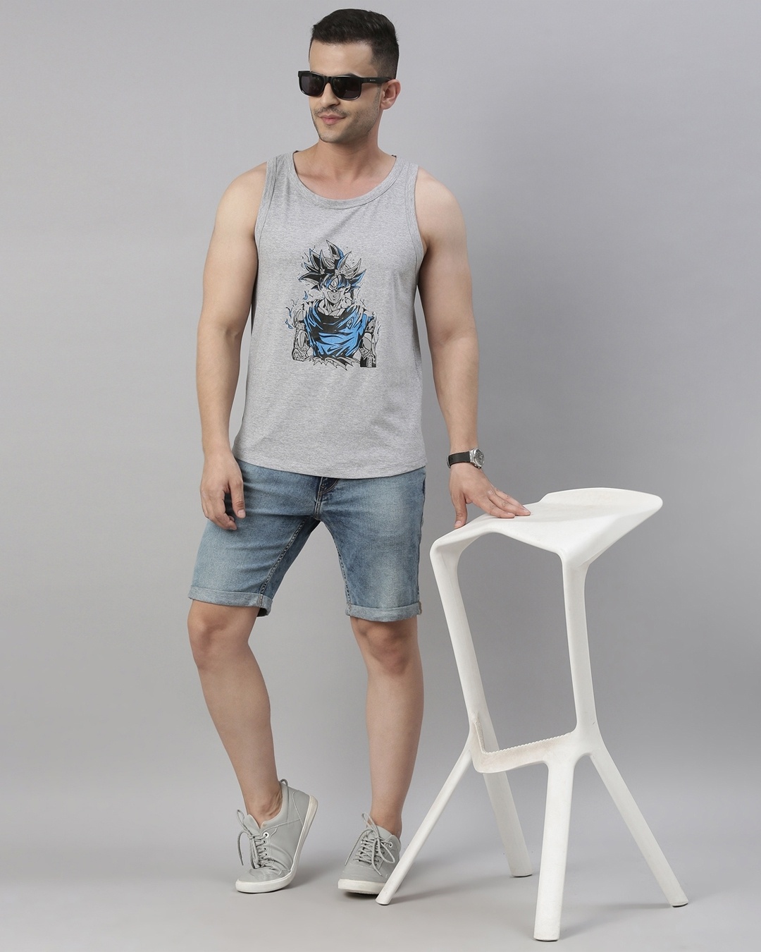 Buy Men's Grey Goku Ultra Instinct - Dragon Ball Z Dark Anime Vest ...