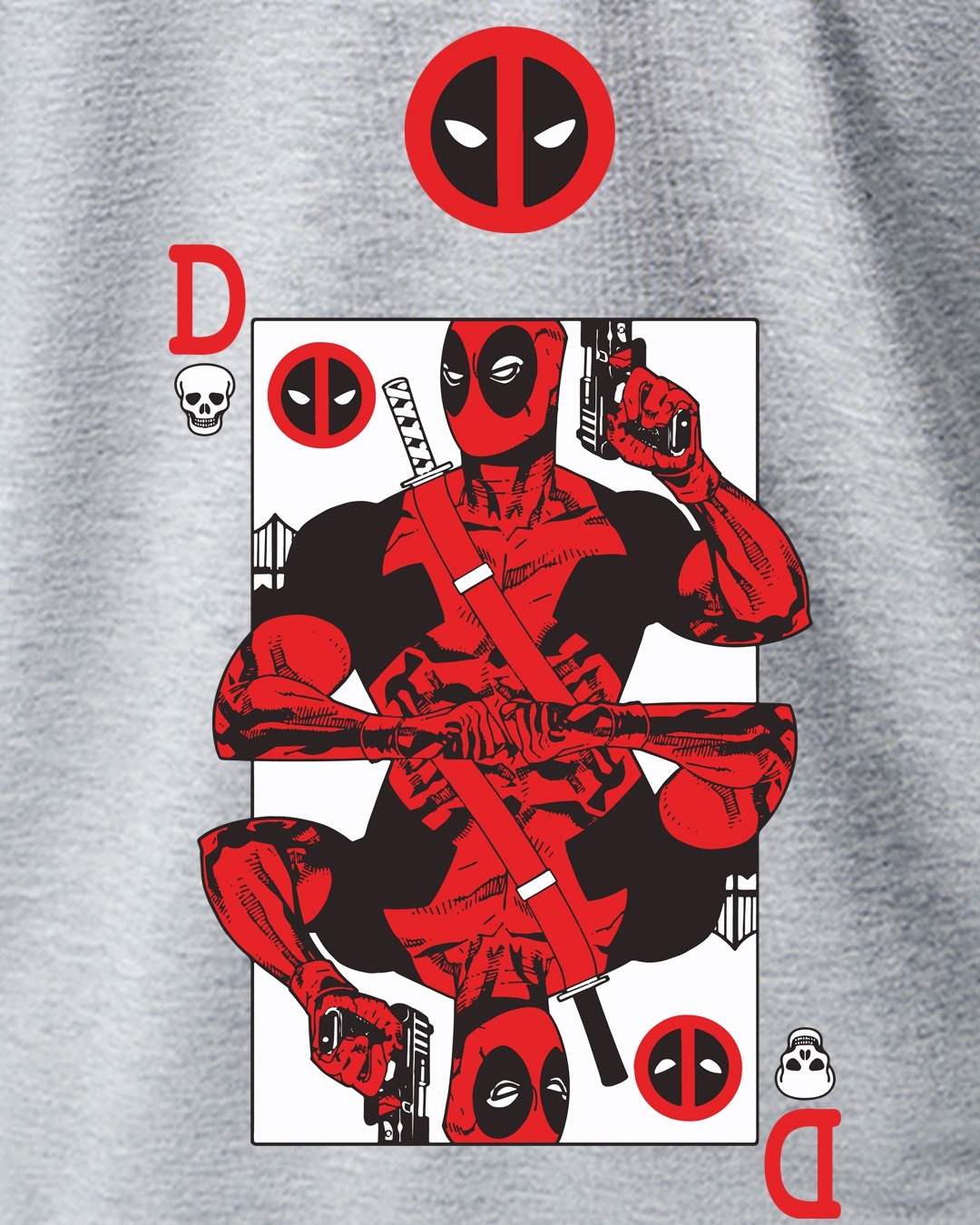 Buy Men's Grey King Deadpool Graphic Printed Hoodies Online at Bewakoof